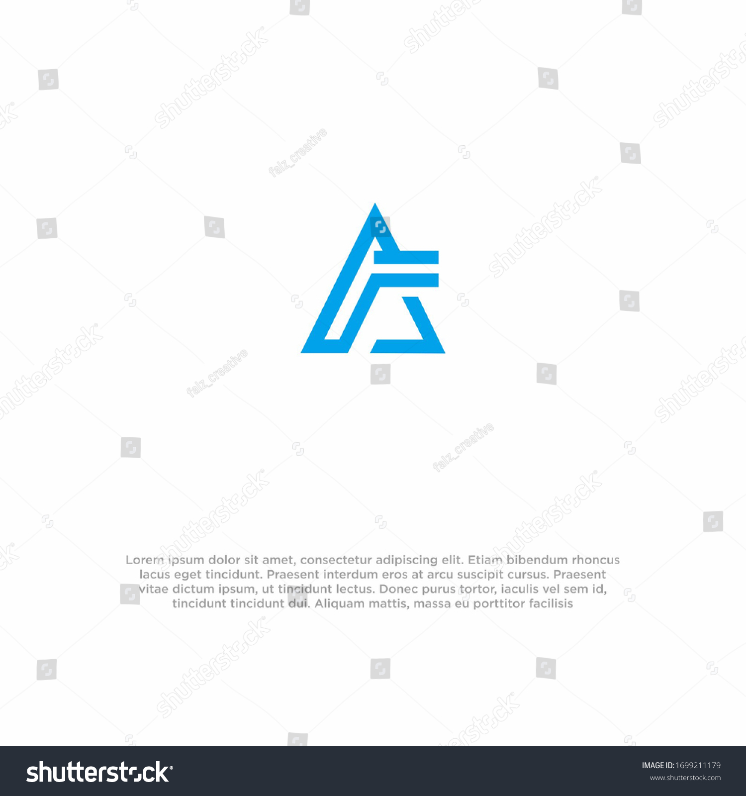 the logo combining the letters F and A into one - Royalty Free Stock ...