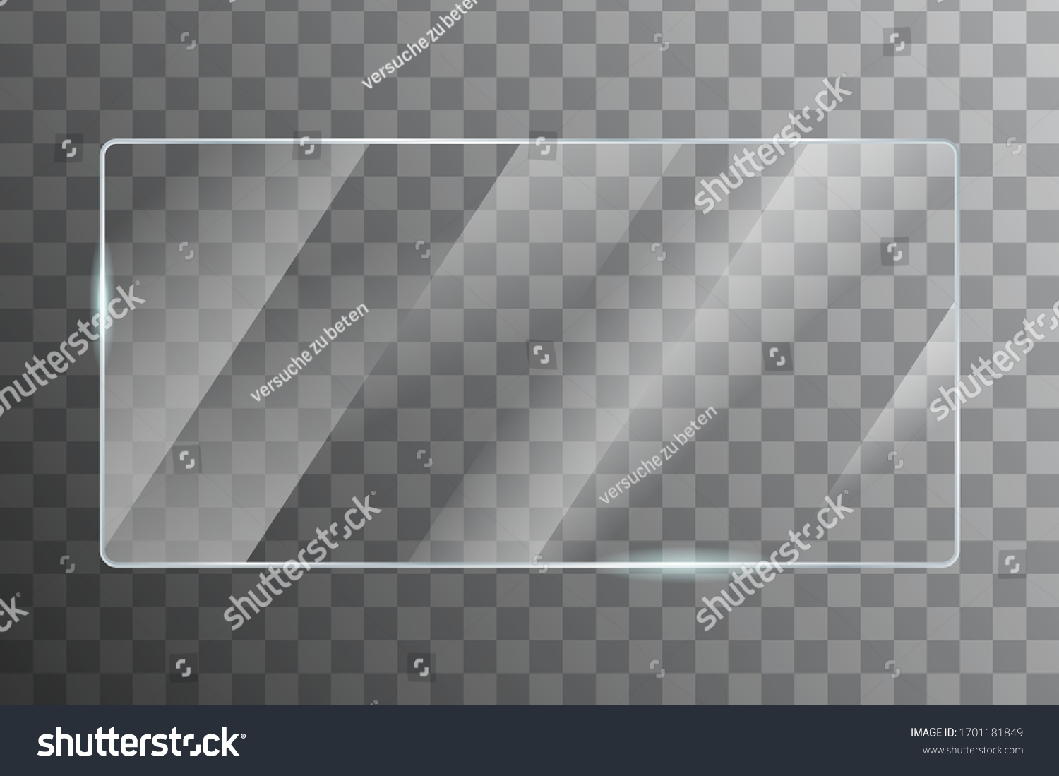 Glass With Reflection Effect In Mockup Vector Royalty Free Stock