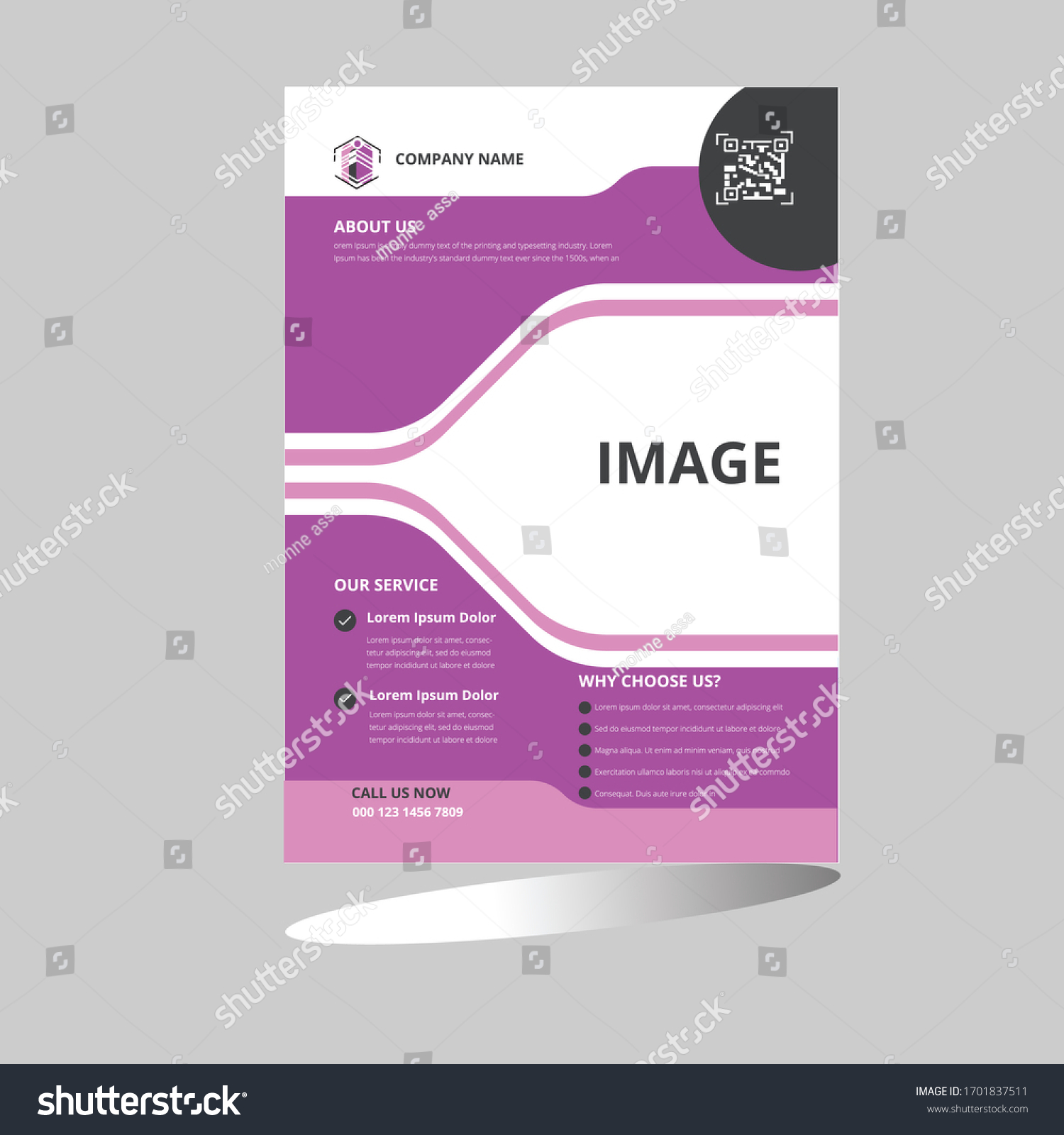 Business purple leaflet brochure flyers design - Royalty Free Stock ...