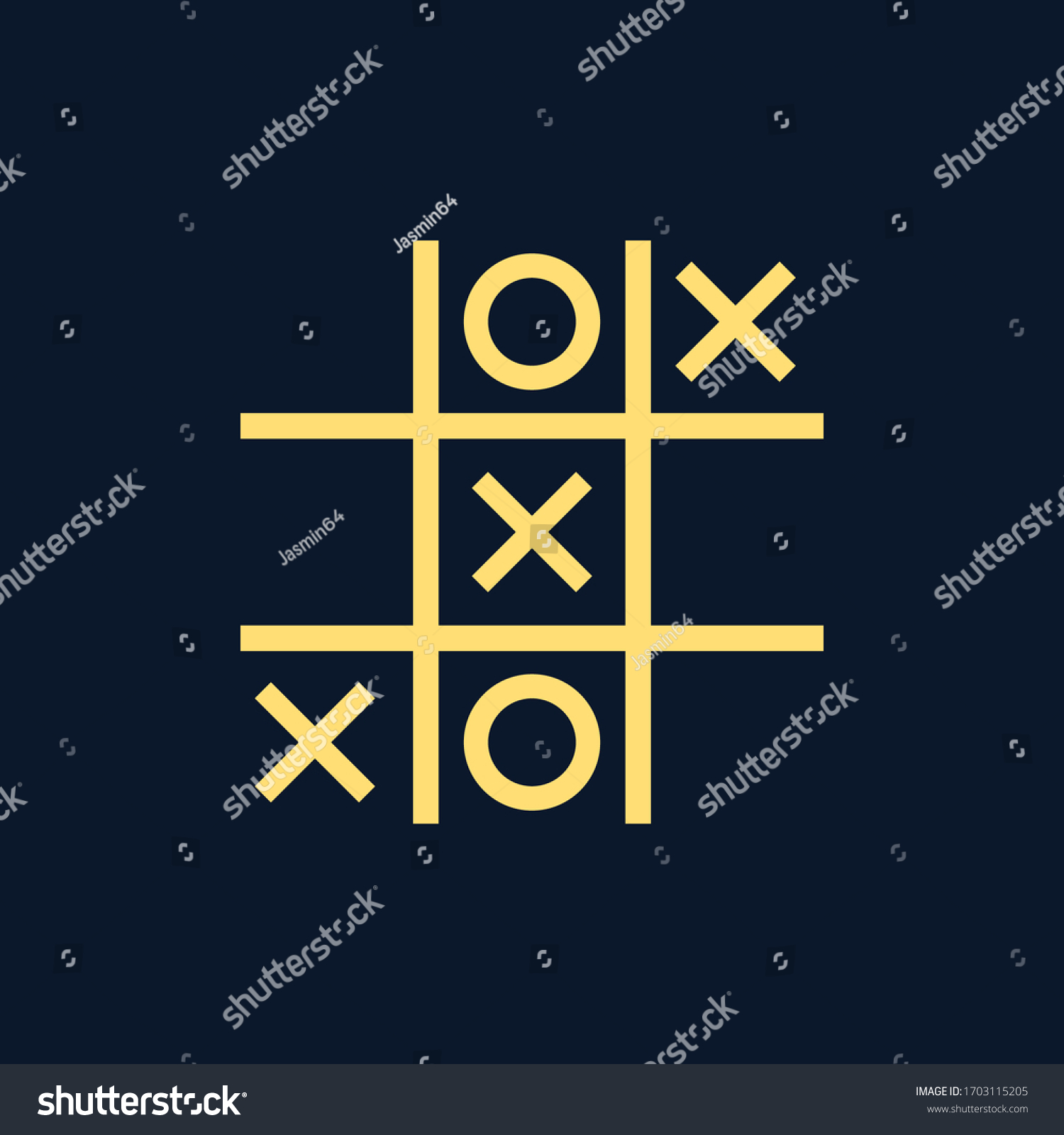 Tic-tac-toe Graph, Competition, Icon. Vector - Royalty Free Stock