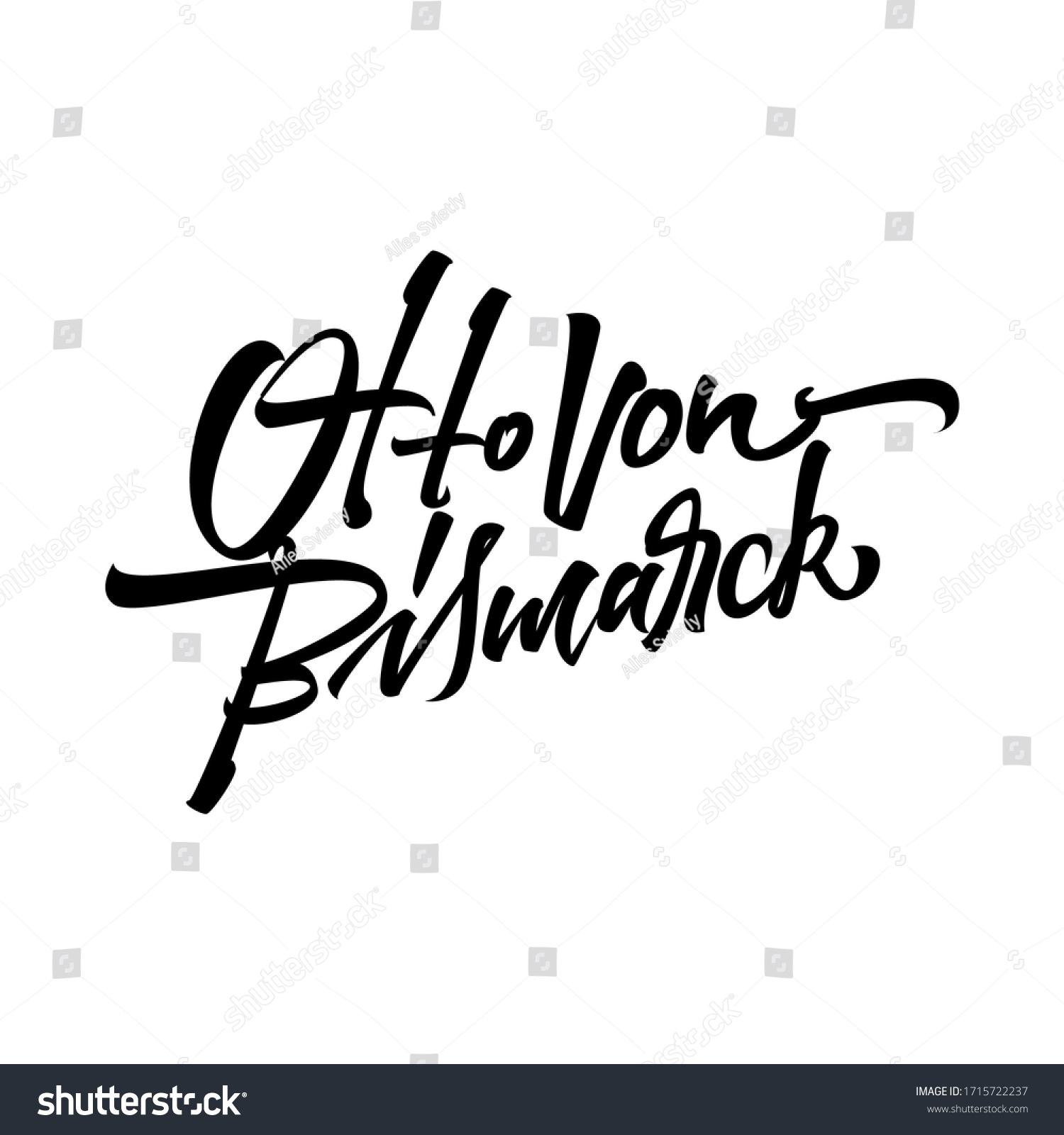 The Otto von Bismarck logo lettering - Royalty Free Stock Vector ...