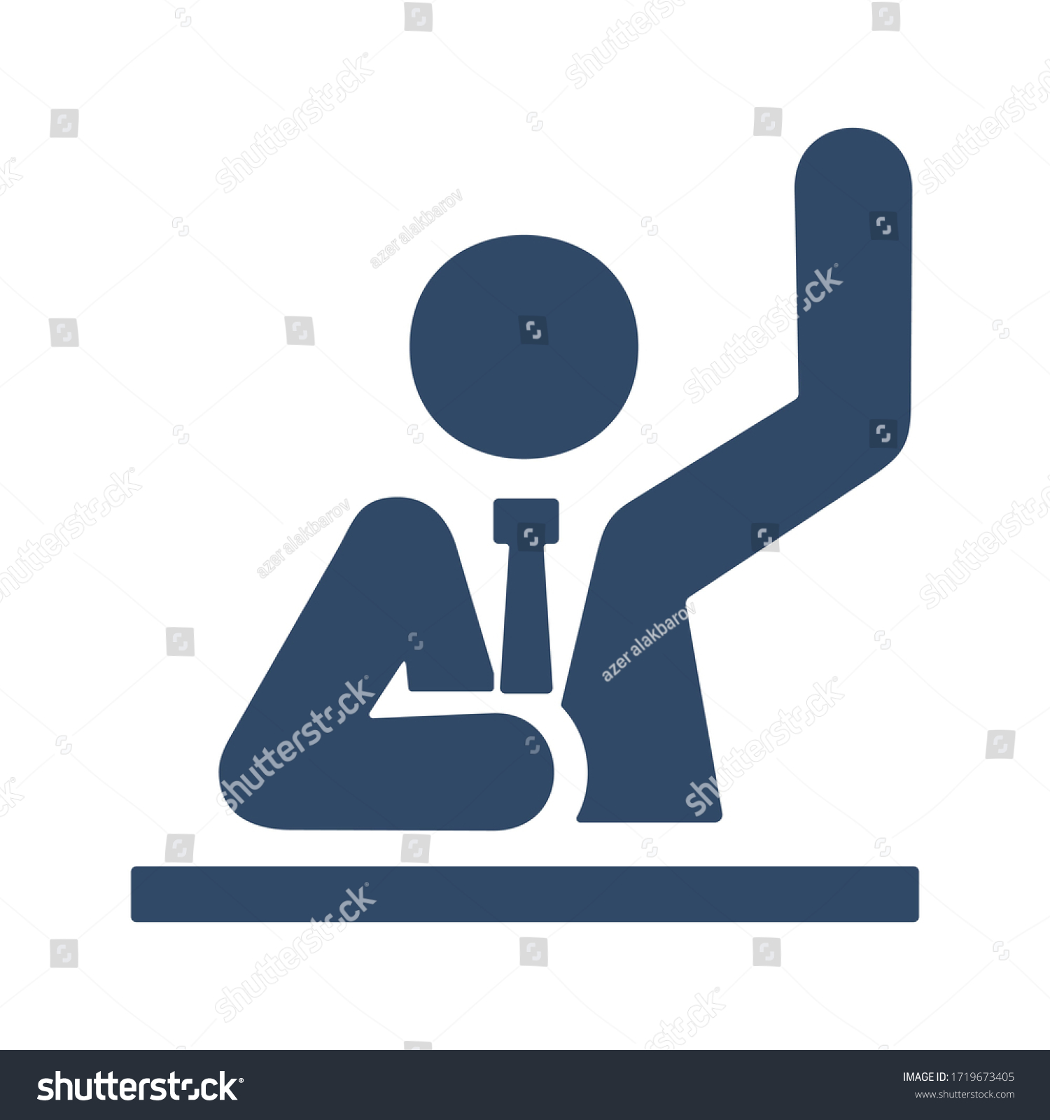 Student raising hand icon. Classroom, teaching - Royalty Free Stock ... Student raising hand icon. Classroom, teaching - Royalty Free Stock ...