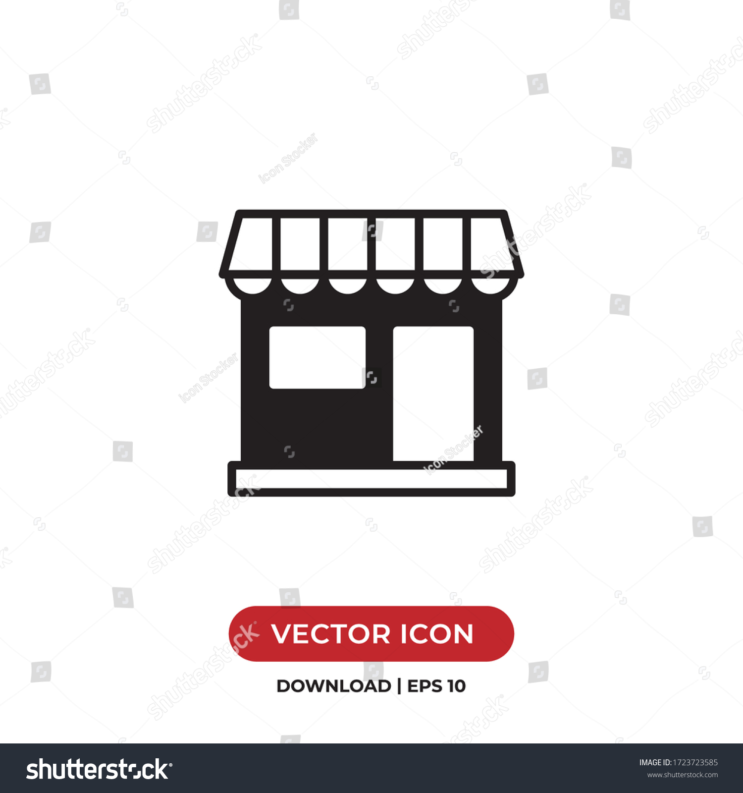 Store icon vector. Simple store sign - Royalty Free Stock Vector ...