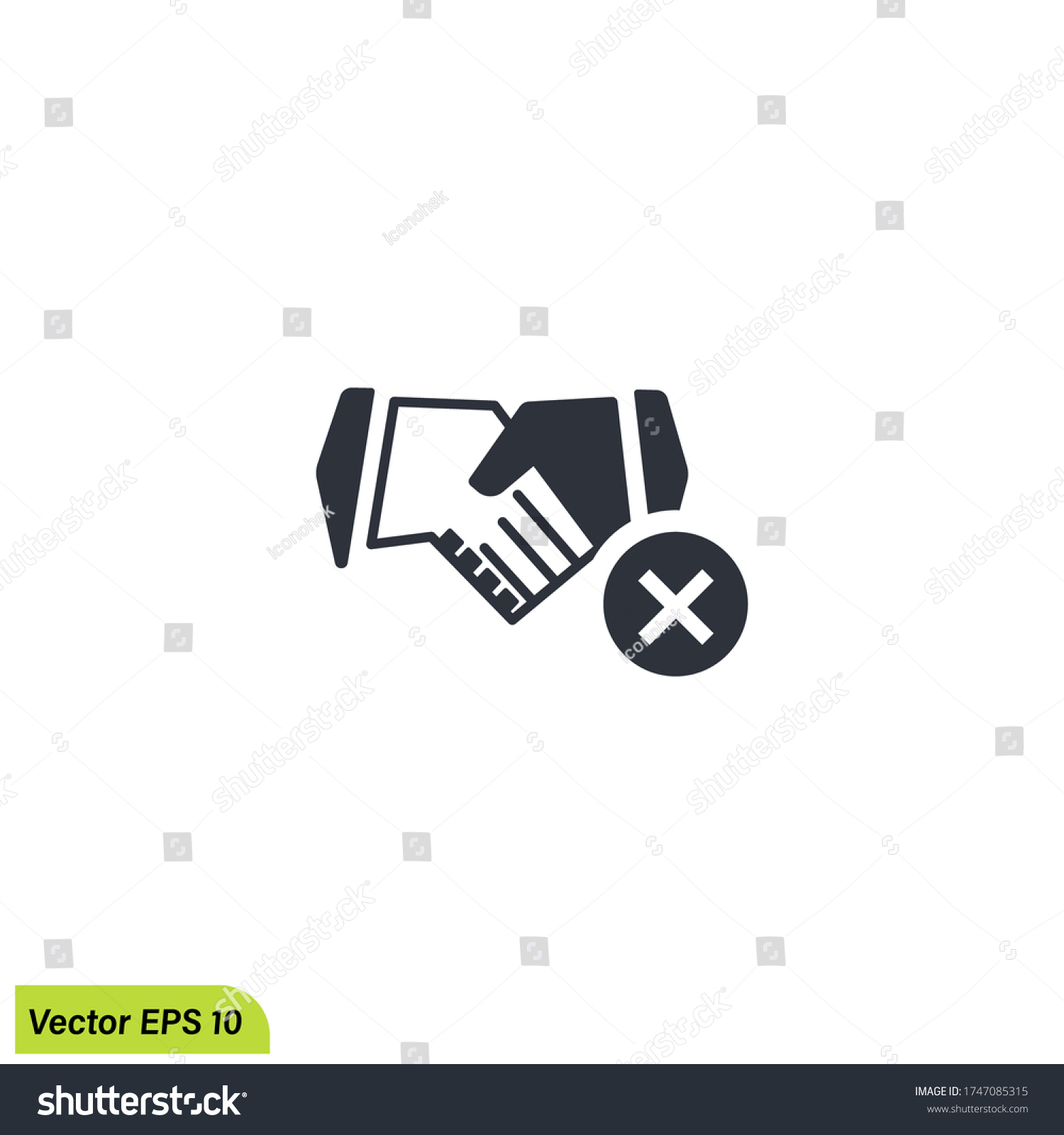 Stop shaking hands icon illustration hygiene - Royalty Free Stock ...