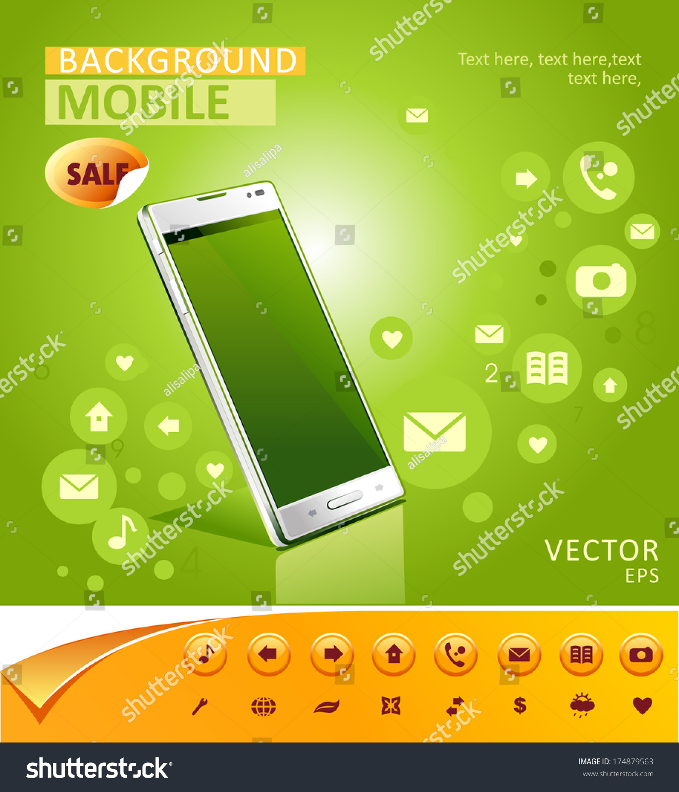 Vector mobile background - Royalty Free Stock Vector 174879563 - Avopix.com Vector mobile background - Royalty Free Stock Vector 174879563 - Avopix.com