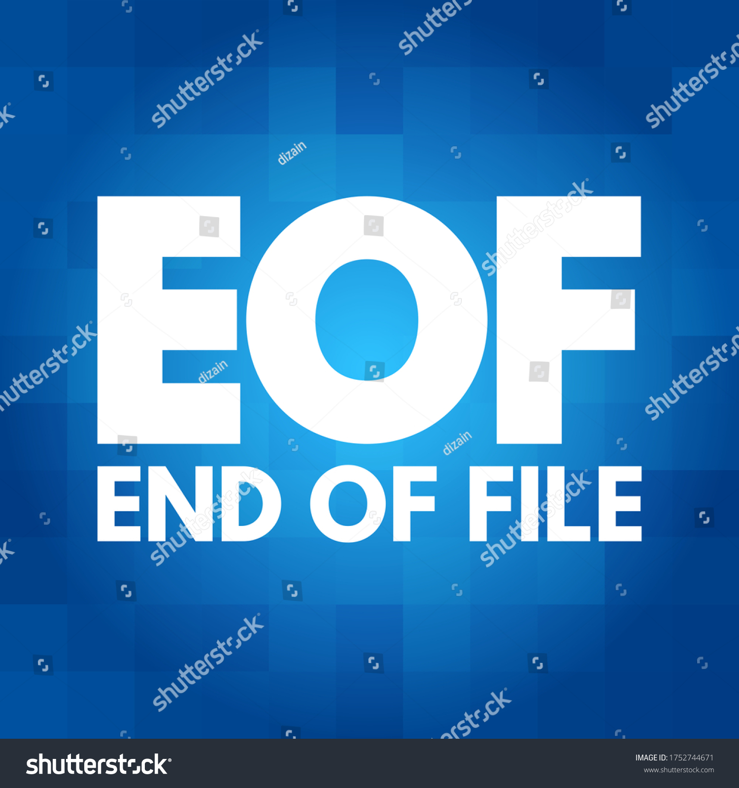 Eof End Of File Is A Condition In A Computer Royalty Free Stock Vector 1752744671