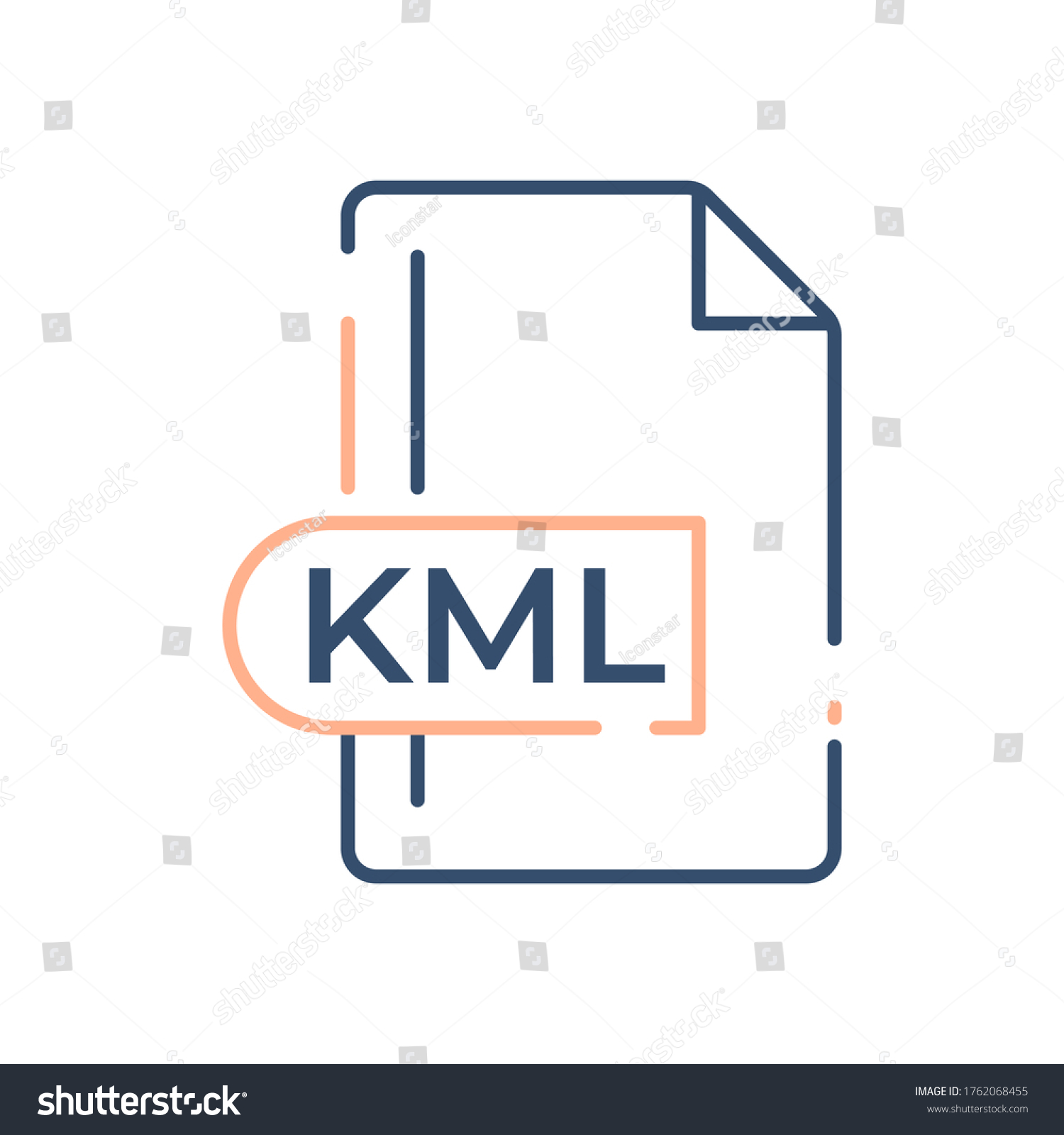 KML Icon. KML File Format extension line icon. - Royalty Free Stock ... KML Icon. KML File Format extension line icon. - Royalty Free Stock ...