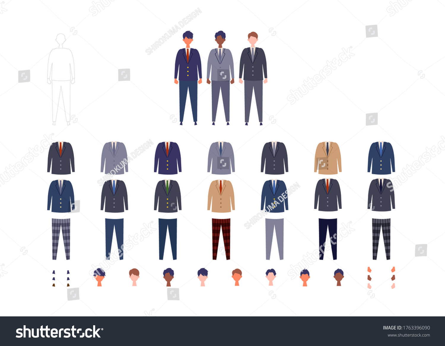 Group of students uniform from high and middle - Royalty Free Stock ...
