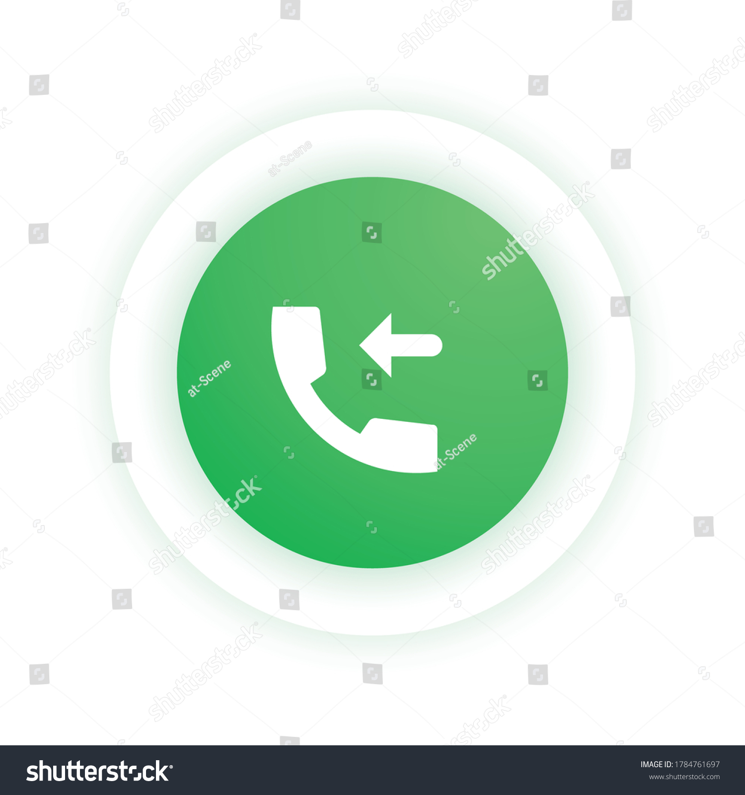Incoming Call - App Icon Button - Royalty Free Stock Vector 1784761697 ...