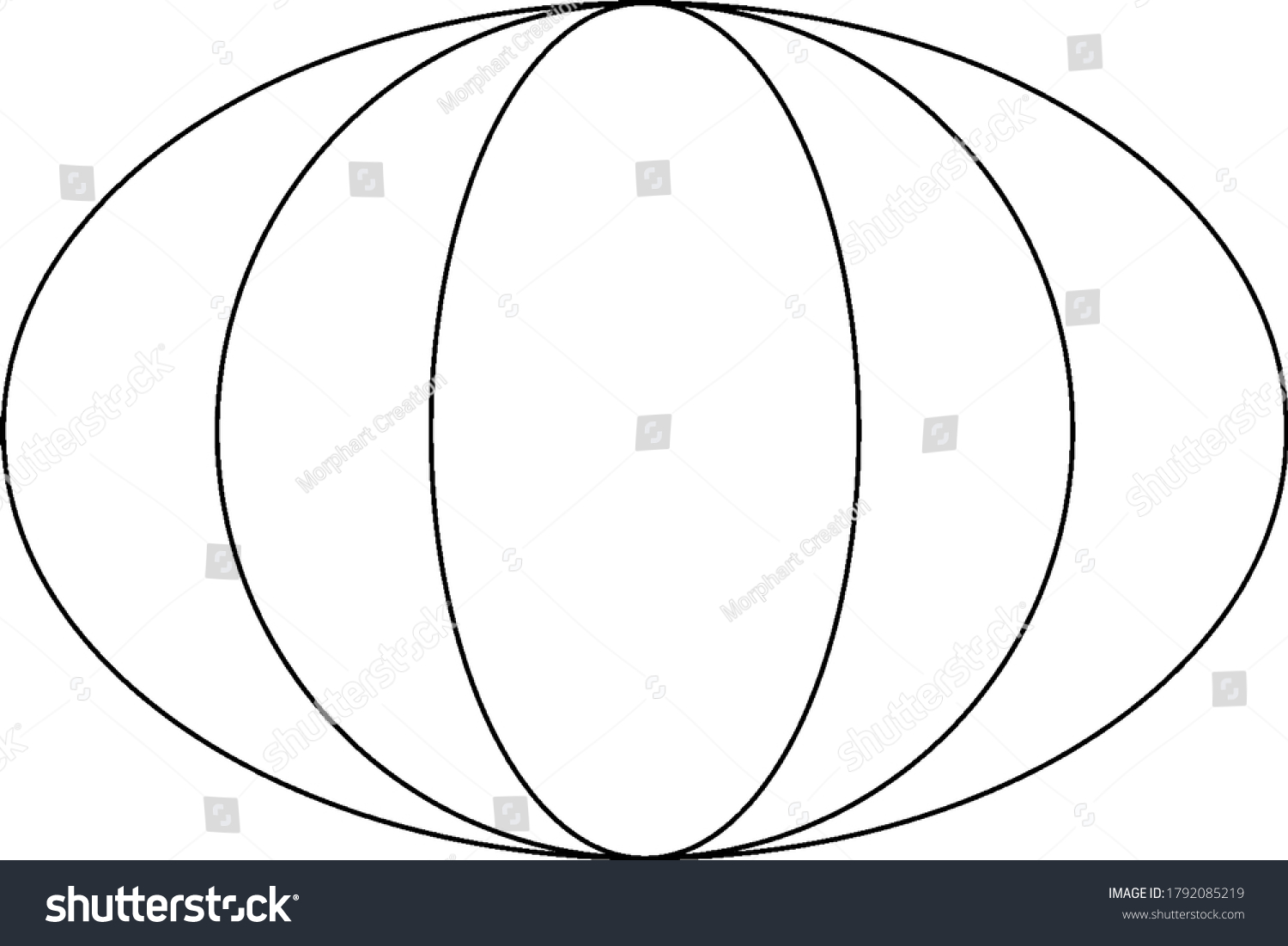 Three Concentric Ellipses the major axis is - Royalty Free Stock Vector ...