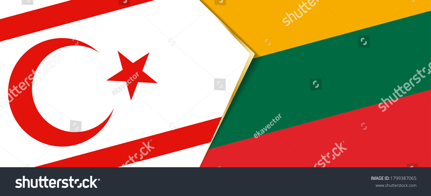 Northern Cyprus and Lithuania flags, two vector - Royalty Free Stock ...