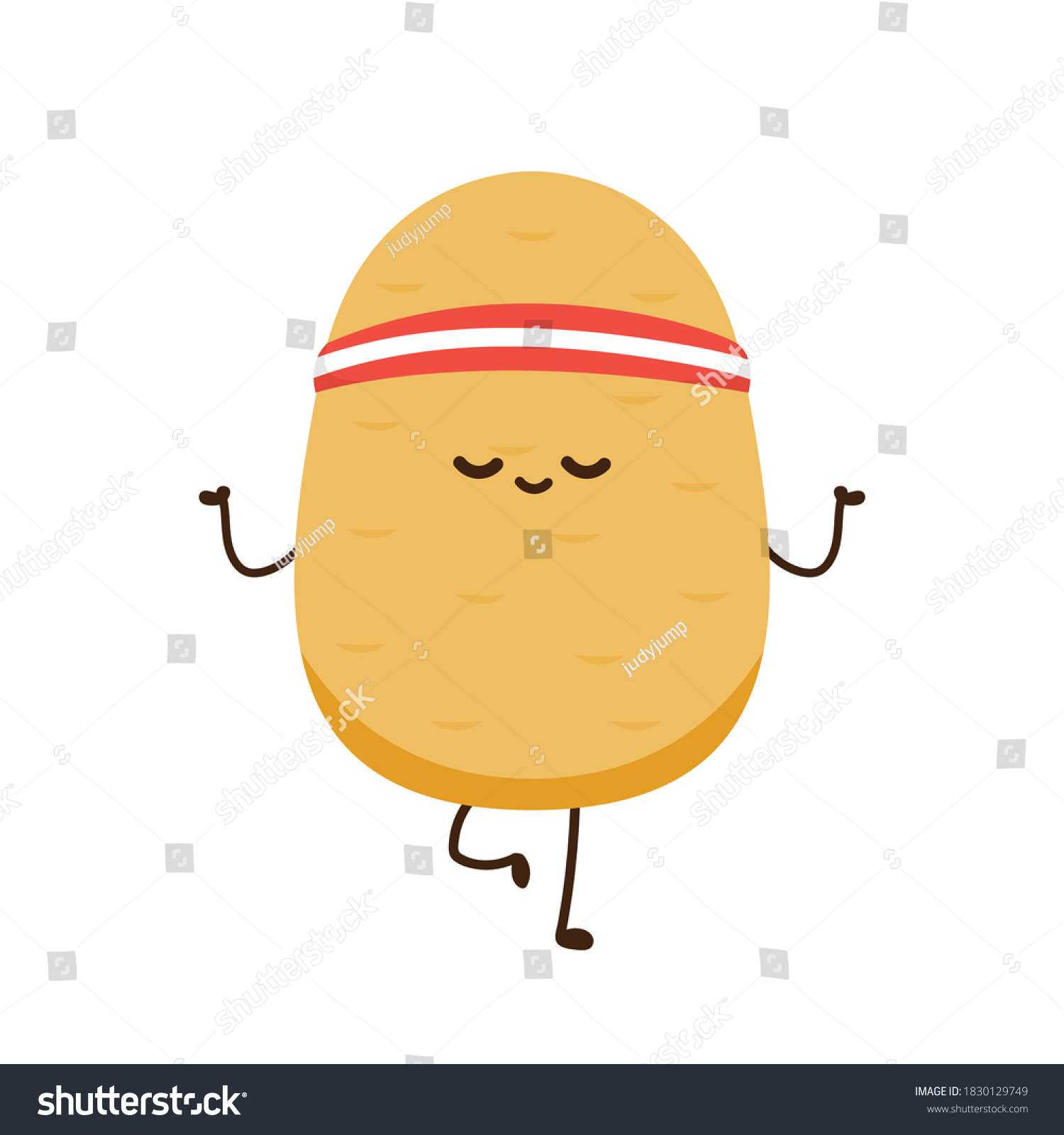 Potato Character Design Potato Vector Potato Royalty Free Stock Vector 1830129749