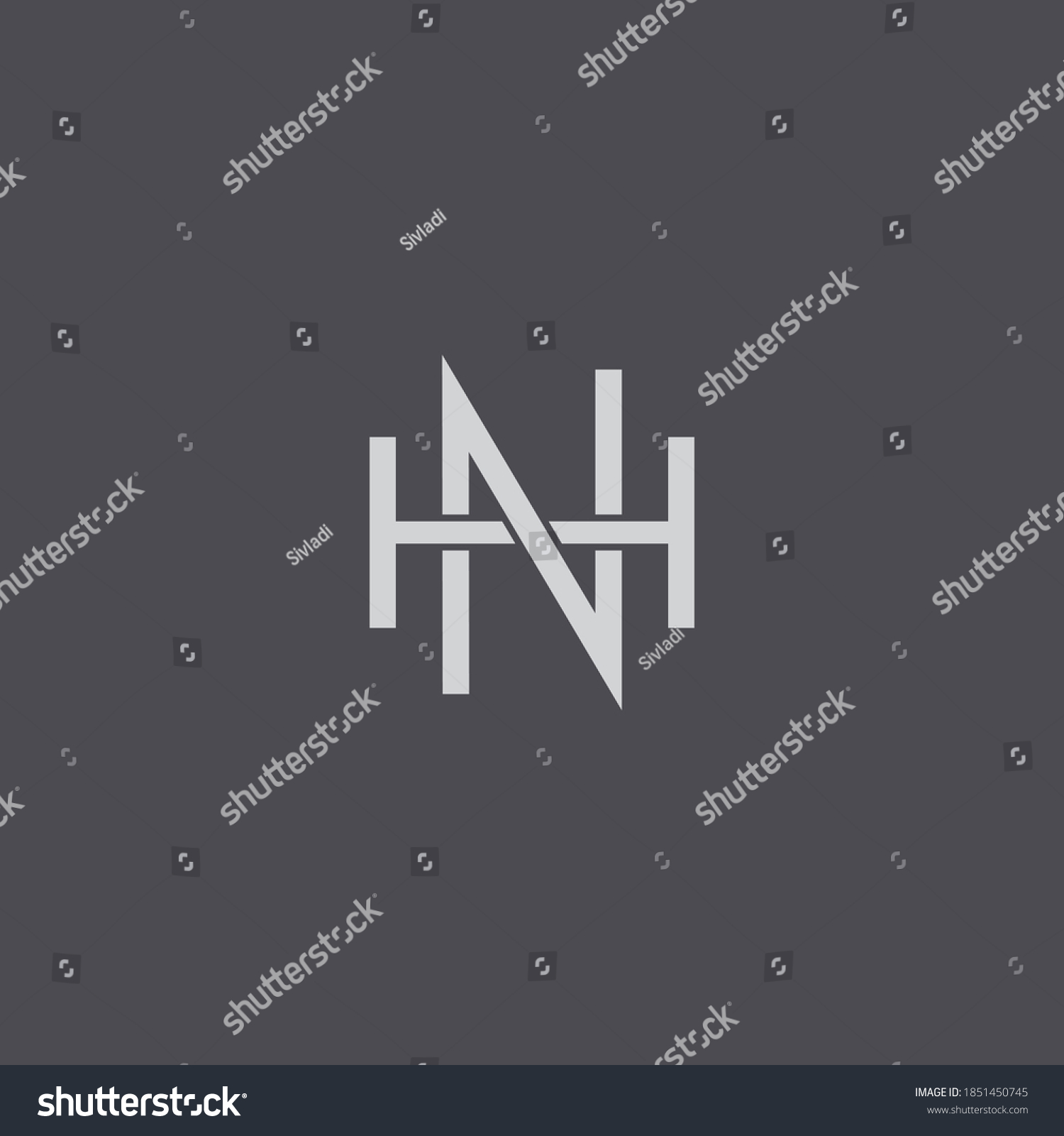 HN logo design. Vector illustration. - Royalty Free Stock Vector ...
