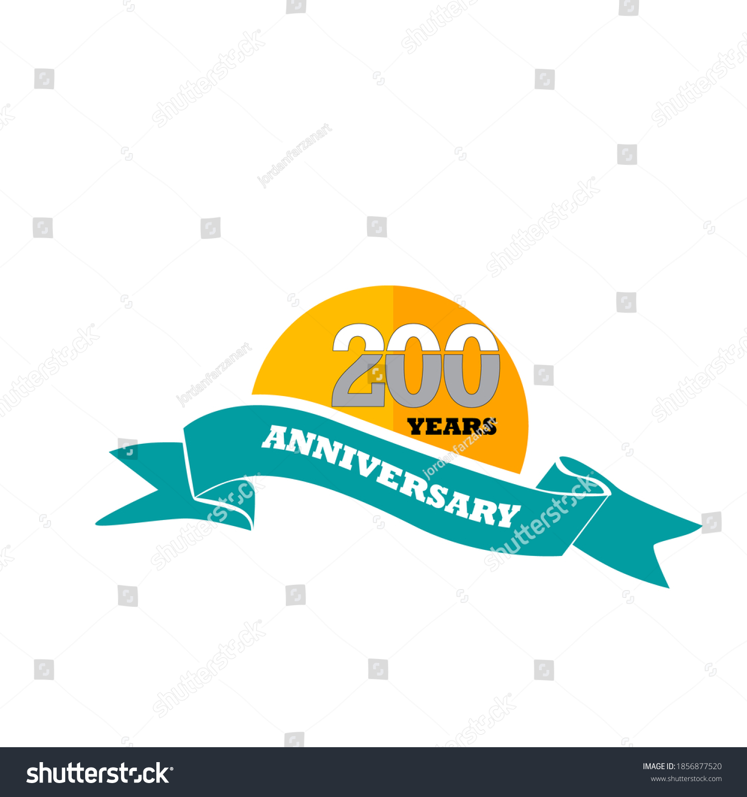 200 Year Anniversary Logo Vector Template Design - Royalty Free Stock ...