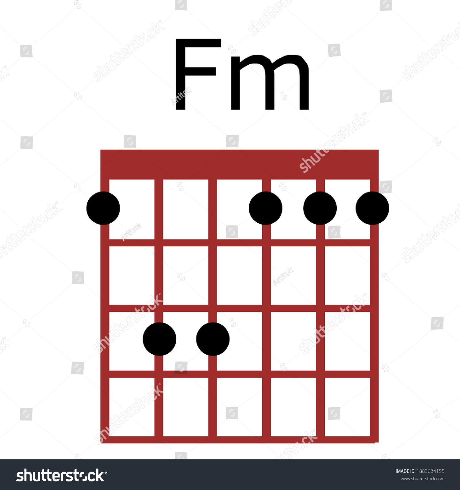 Chords Guitar Chords Fm.Tab. Tabulation. - Royalty Free Stock Vector ...