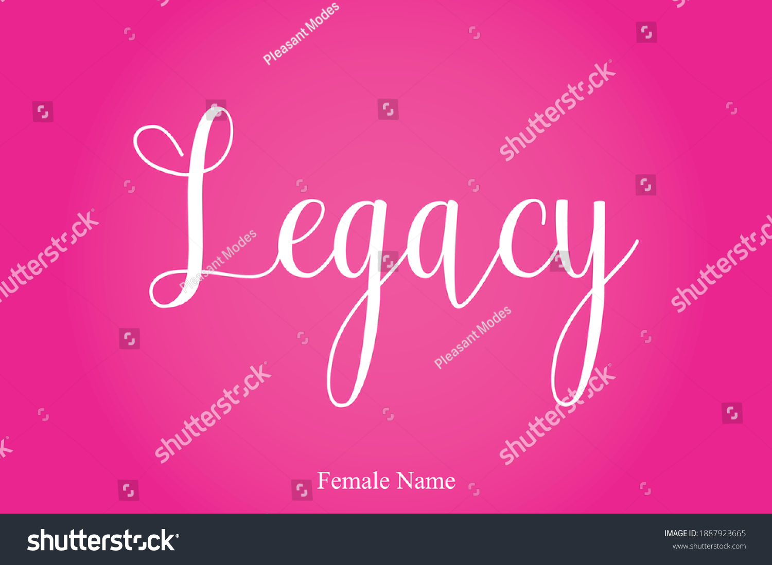 Legacy Female Name Cursive Calligraphy Text Royalty Free Stock