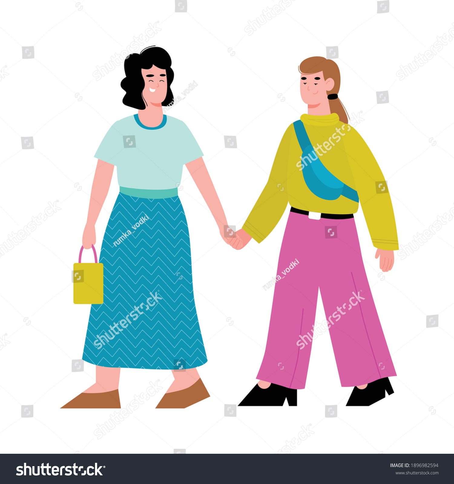 Young Women Lesbian Couple Or Lgbt Activists Royalty Free Stock