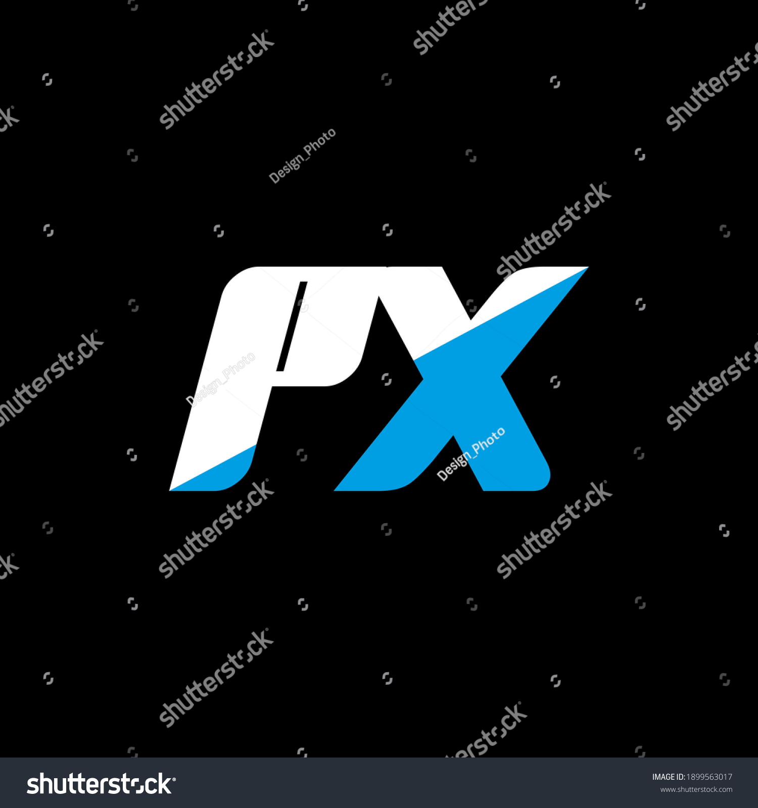 PX letter logo design on black background. PX - Royalty Free Stock ...