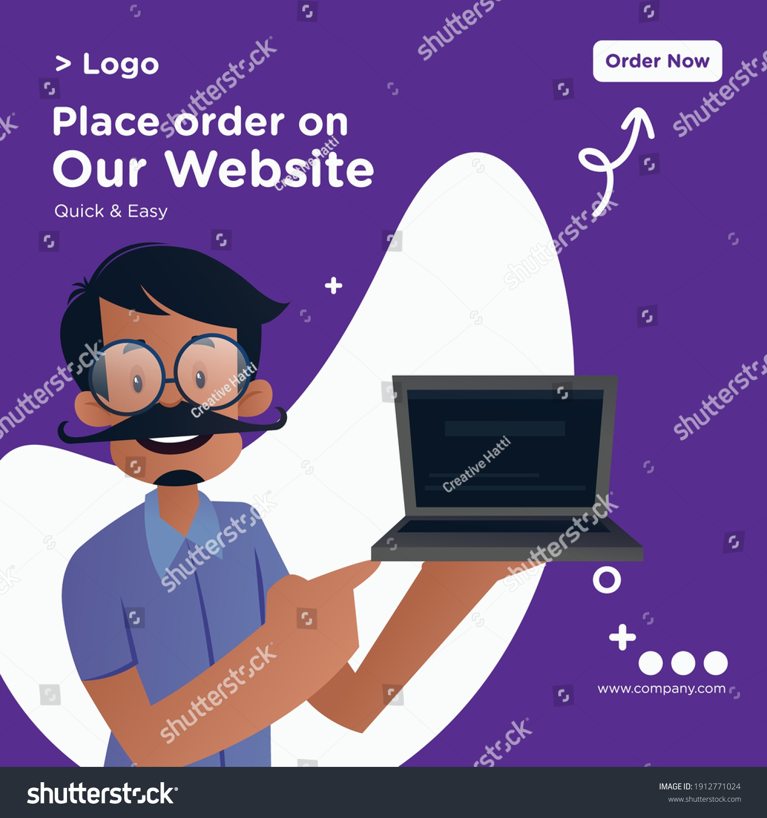 Place order on our website banner design. Tailor - Royalty Free Stock ...