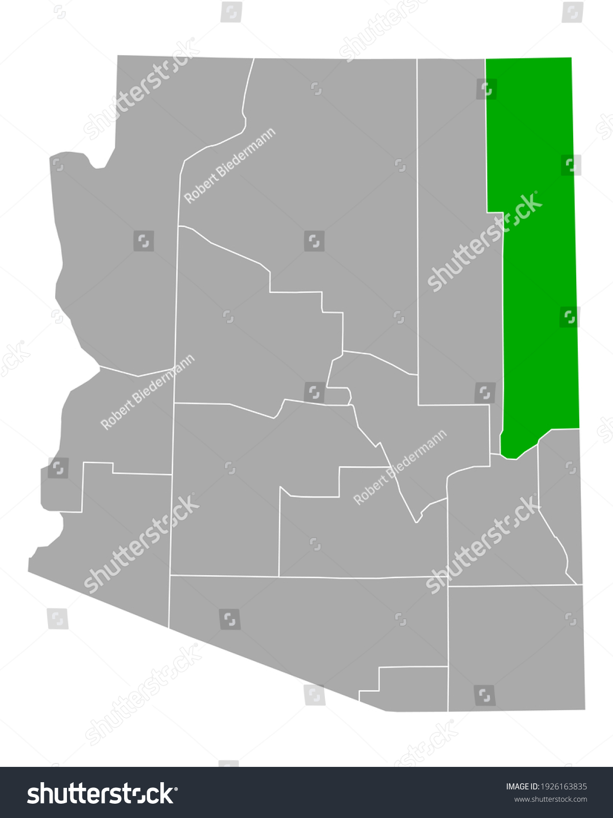 Map of Apache in Arizona on white - Royalty Free Stock Vector ...