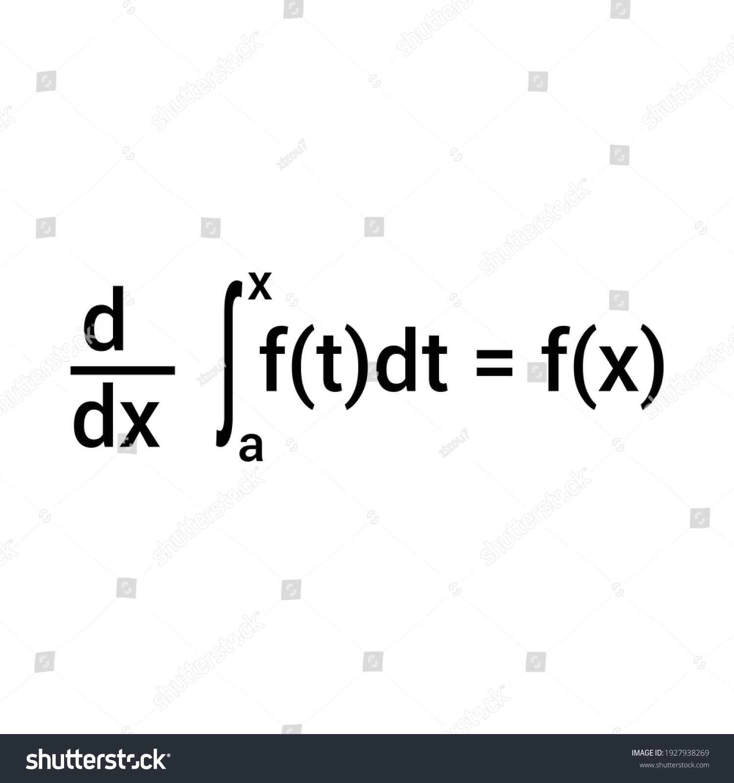 Second Fundamental Theorem Of Calculus Royalty Free Stock Vector
