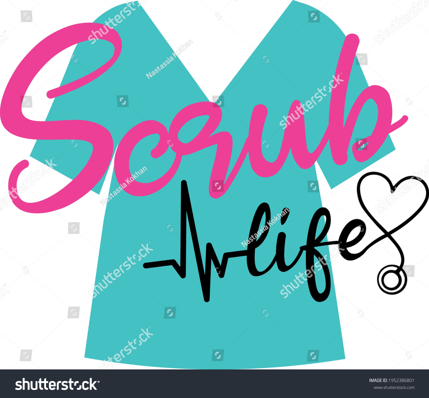 Scrub life Svg vector Illustration isolated on - Royalty Free Stock ...