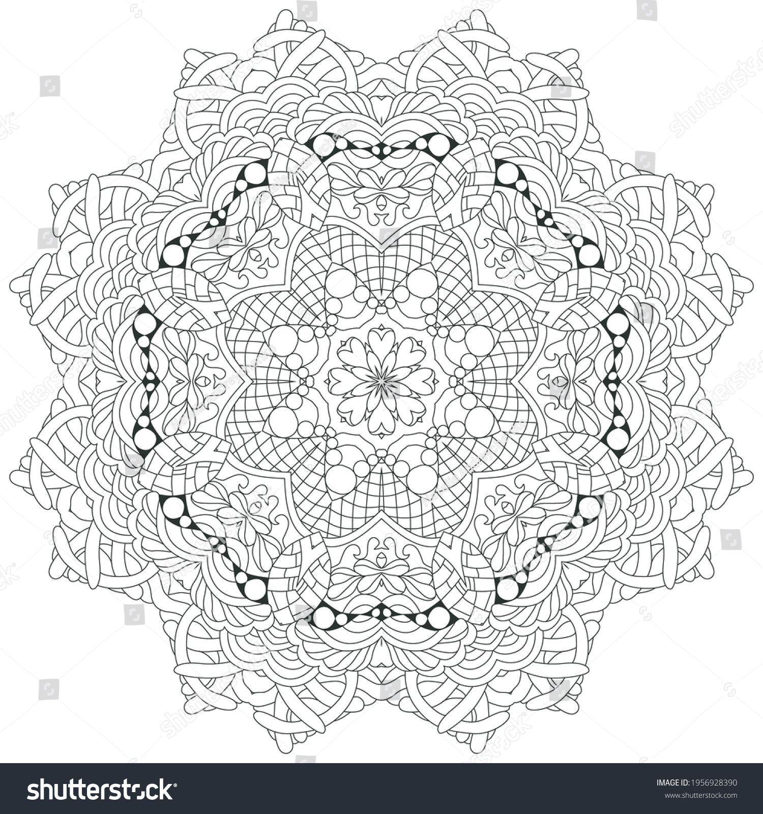Vector Adult Coloring Book Textures. Hand - Royalty Free Stock Vector ...