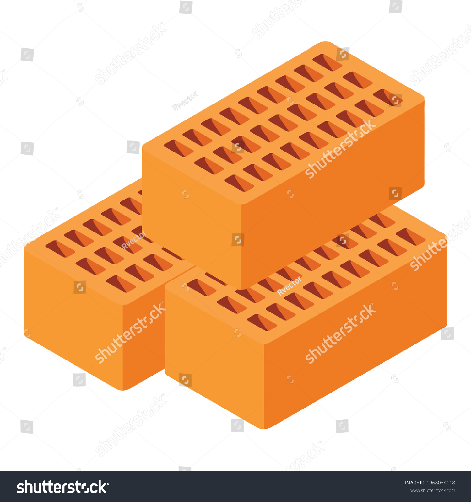 Red brick icon. Isometric illustration of red - Royalty Free Stock ...
