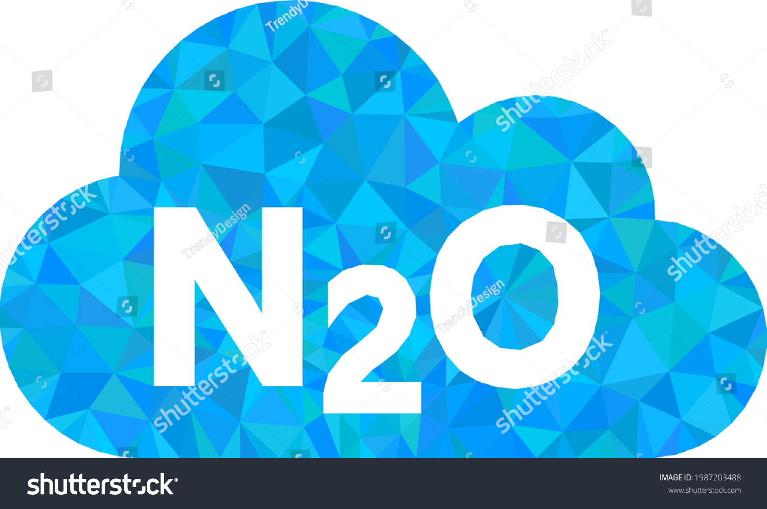 Low-poly nitrous oxide gas constructed from - Royalty Free Stock Vector ...