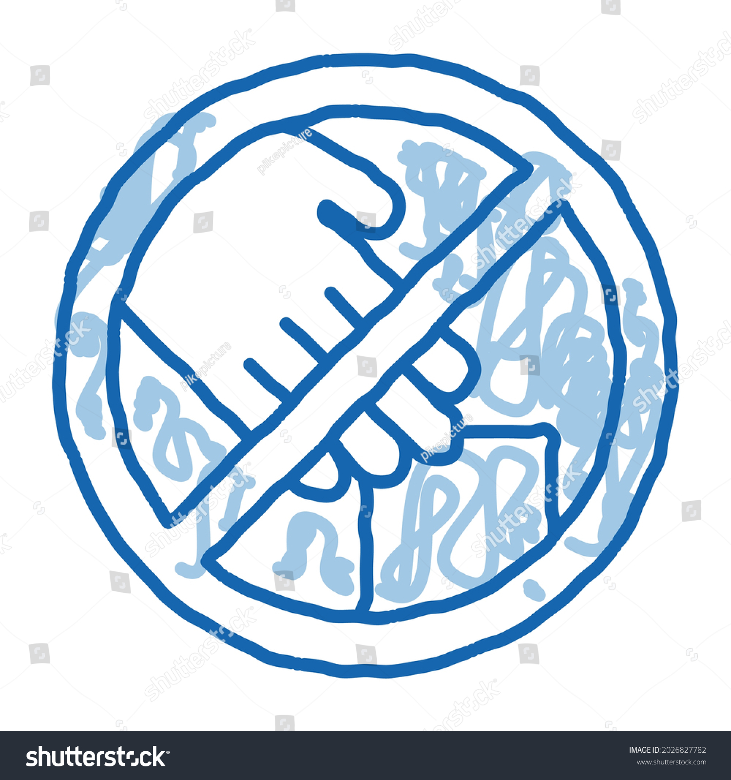 Shoplifting Prohibition Sketch Icon Vector Hand Royalty Free Stock