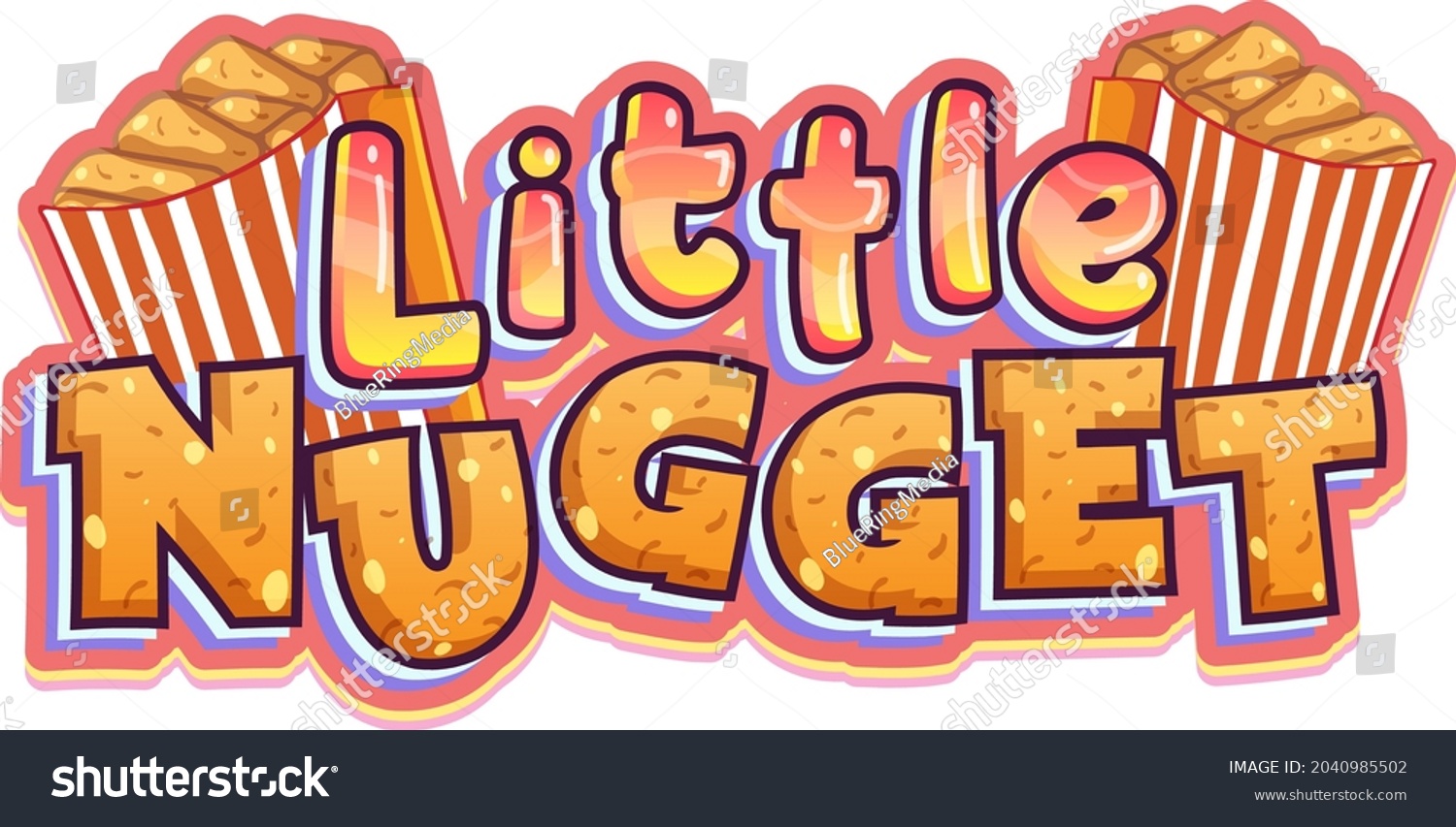Little Nugget logo text design illustration - Royalty Free Stock Vector ...