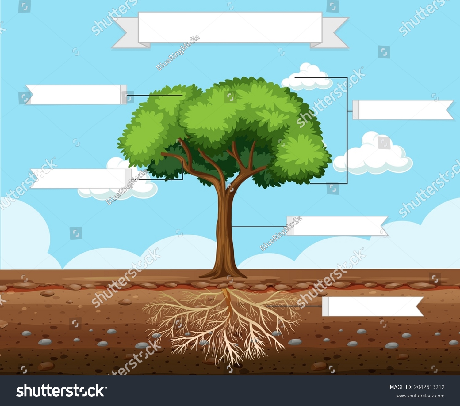 write-parts-of-a-tree-worksheet-for-kids-royalty-free-stock-vector