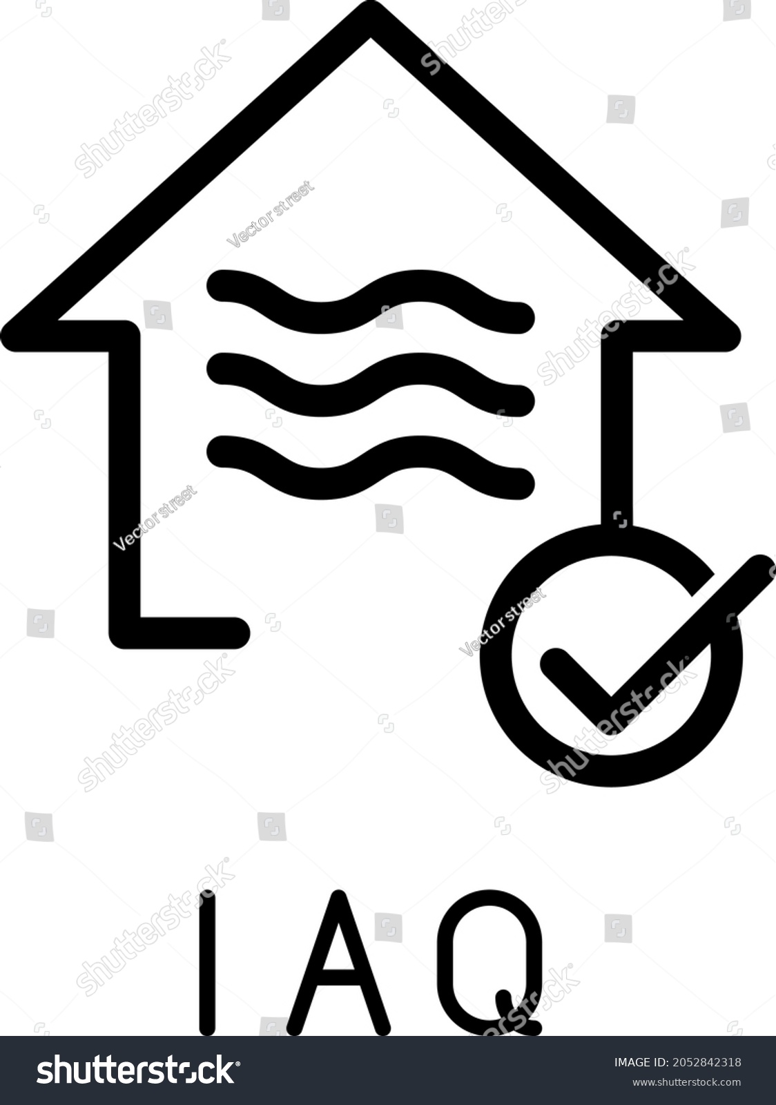Indoor Air Quality icon , vector - Royalty Free Stock Vector 2052842318 ...