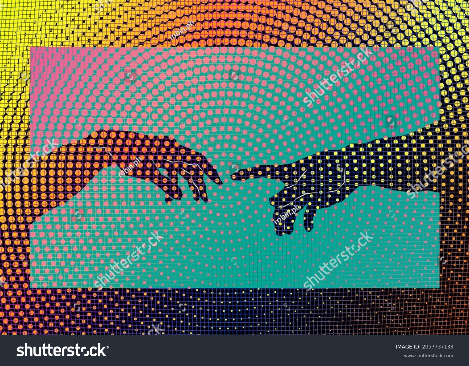 God and Adams hands. Creation of human. Genesis. - Royalty Free Stock ...
