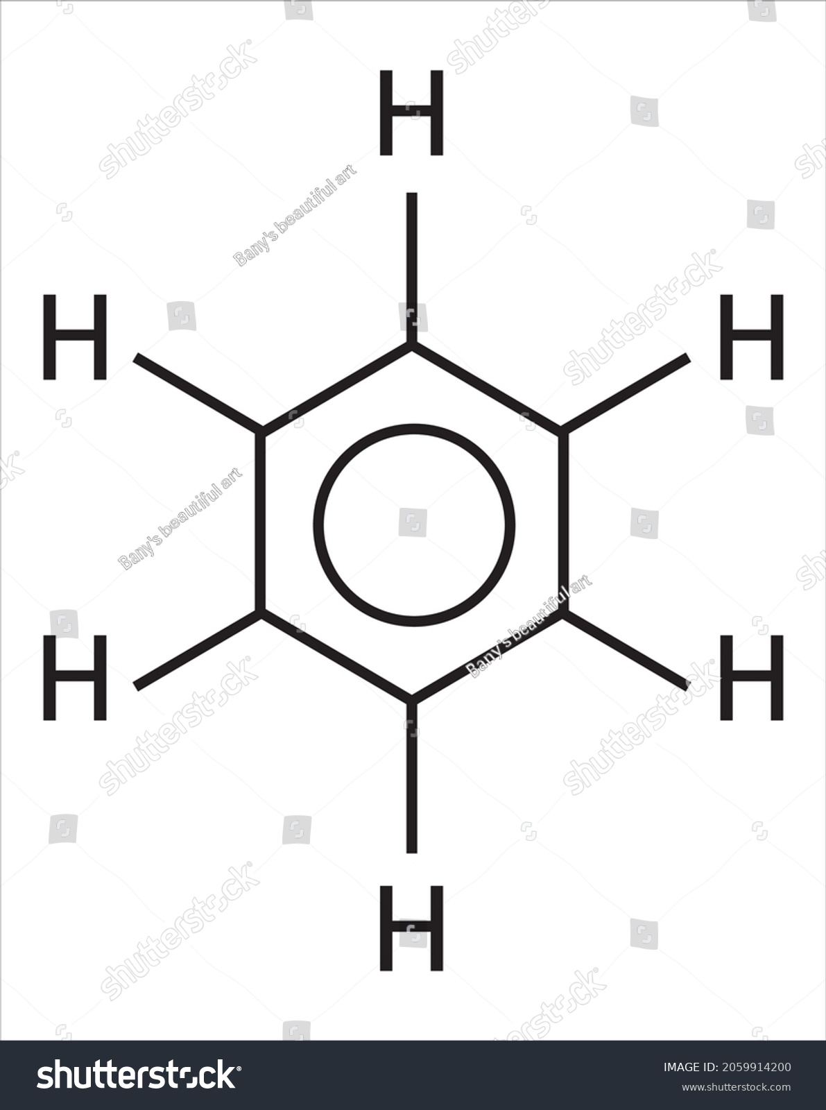 Modern depiction of benzene , vector - Royalty Free Stock Vector ...
