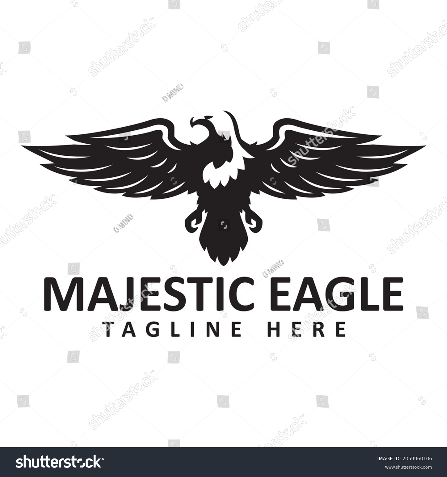 Majestic Eagle Vector Logo design.Eagle Logo - Royalty Free Stock ...
