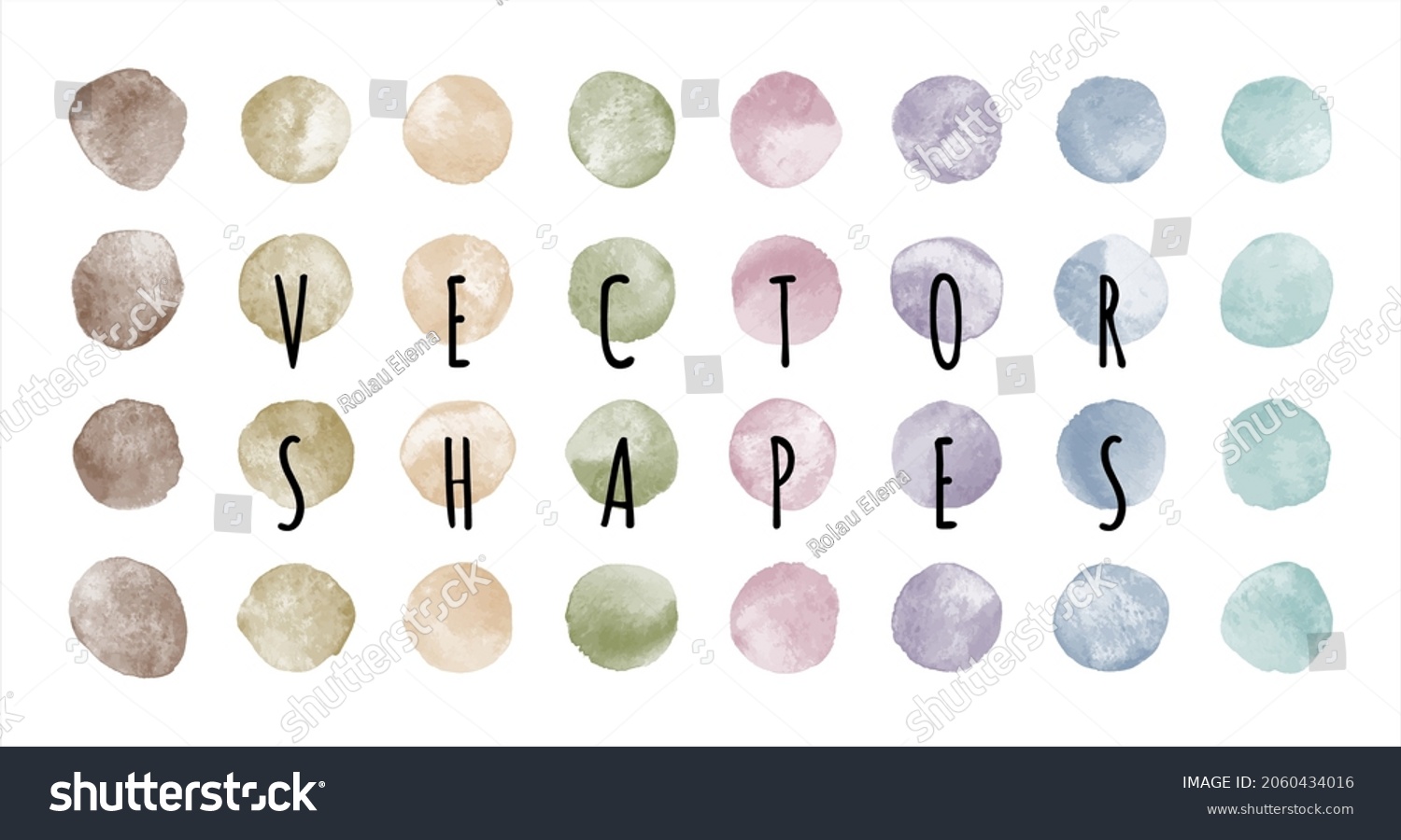 Natural colors watercolor vector circle shape - Royalty Free Stock ...