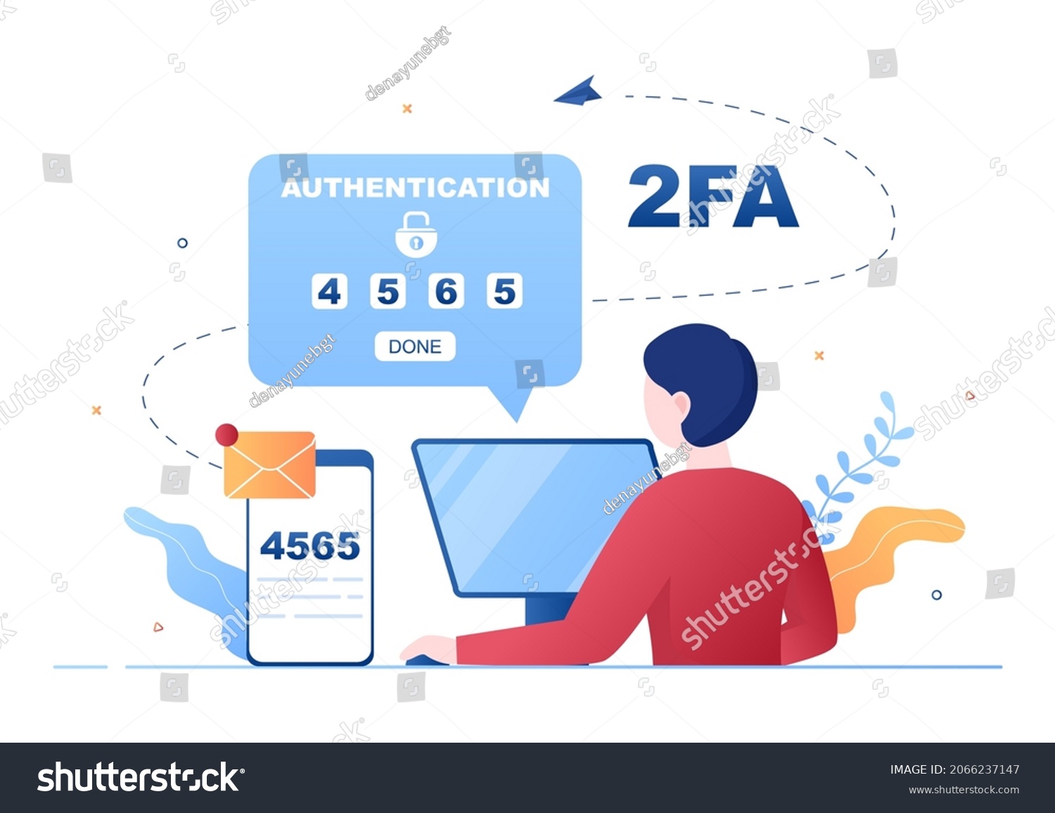 2FA Two Steps Authentication Password Secure - Royalty Free Stock ... 2FA Two Steps Authentication Password Secure - Royalty Free Stock ...