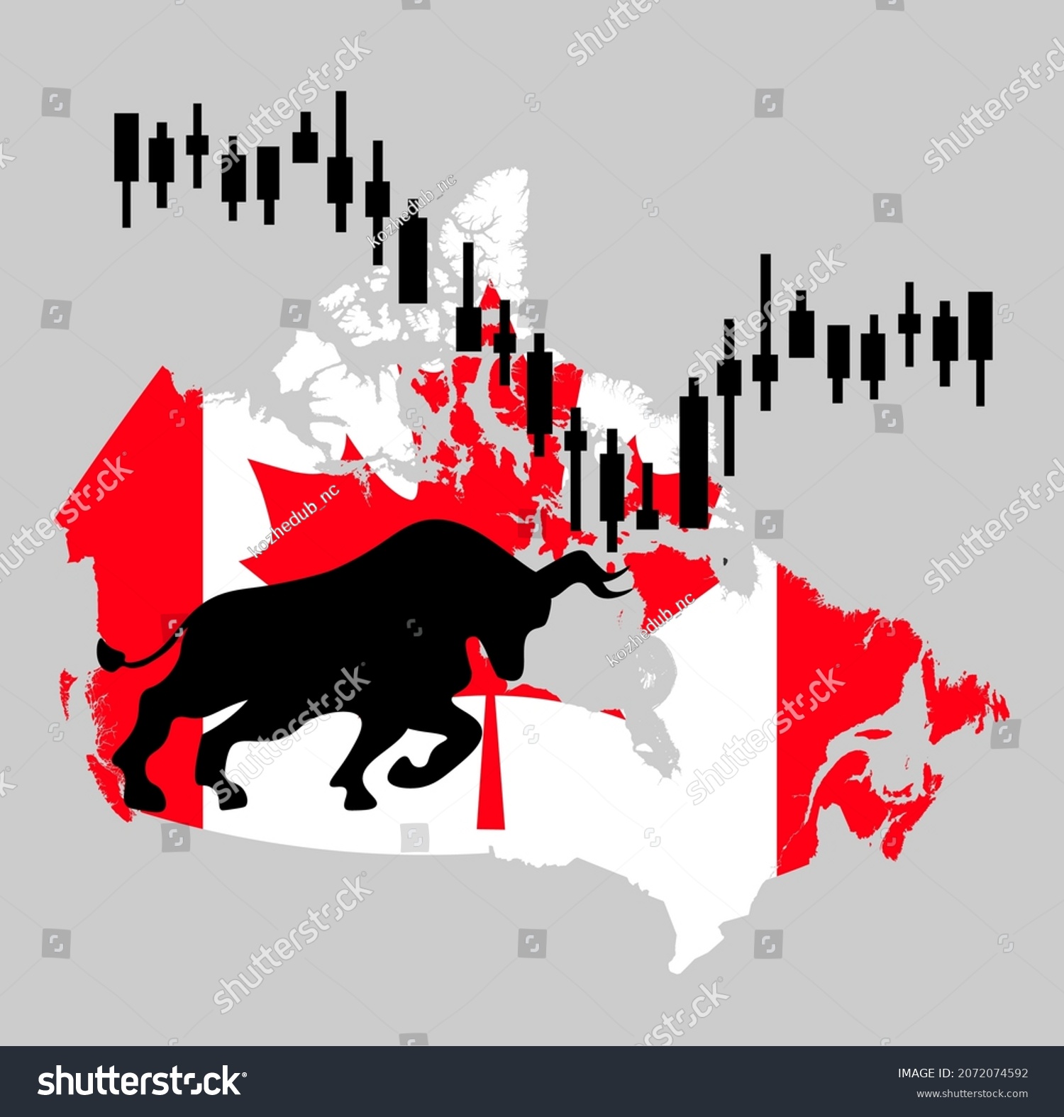 Canada economics vector illustration with flag - Royalty Free Stock ...