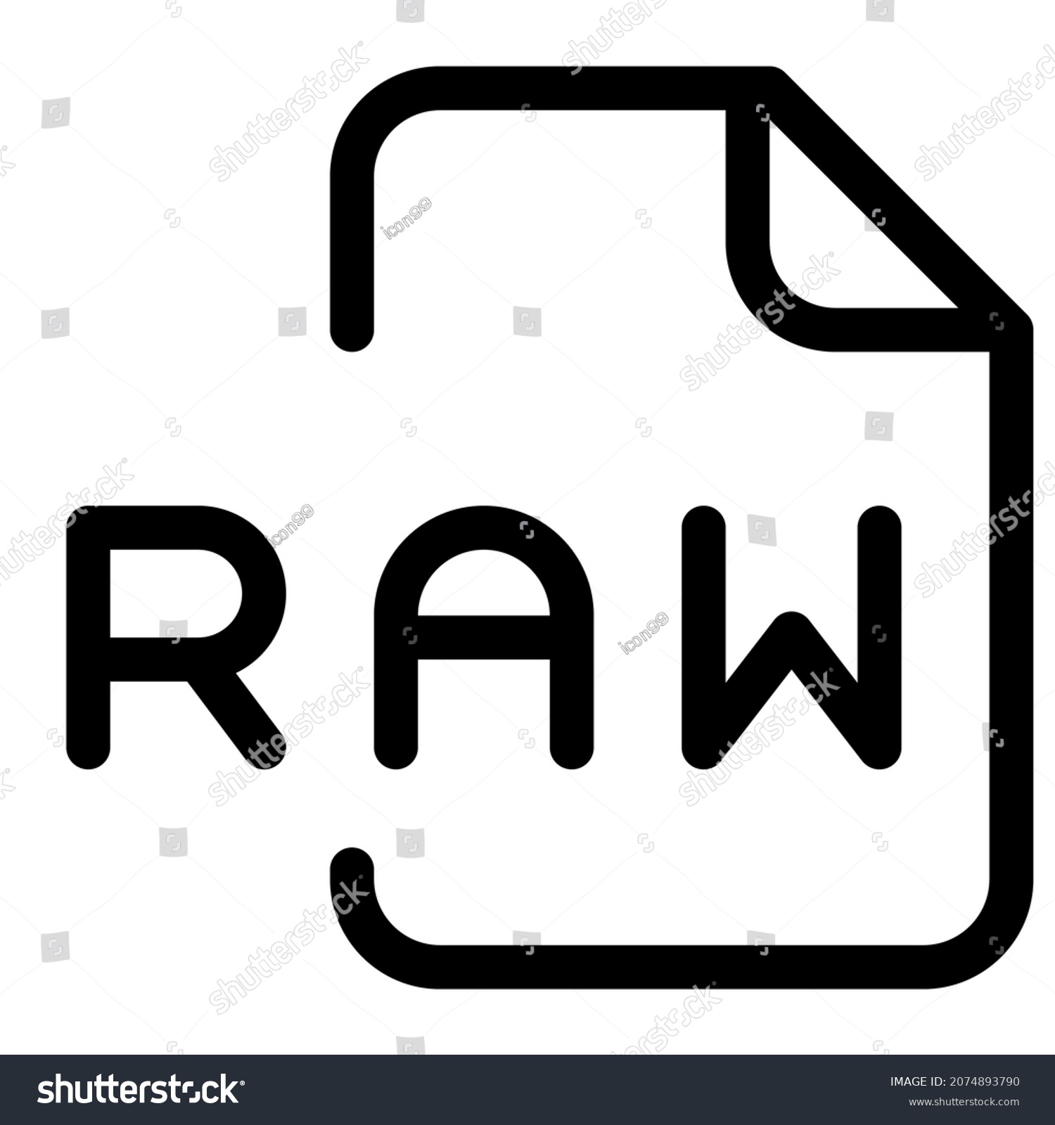 Raw Audio File Format For Storing Uncompressed Royalty Free Stock Vector 2074893790