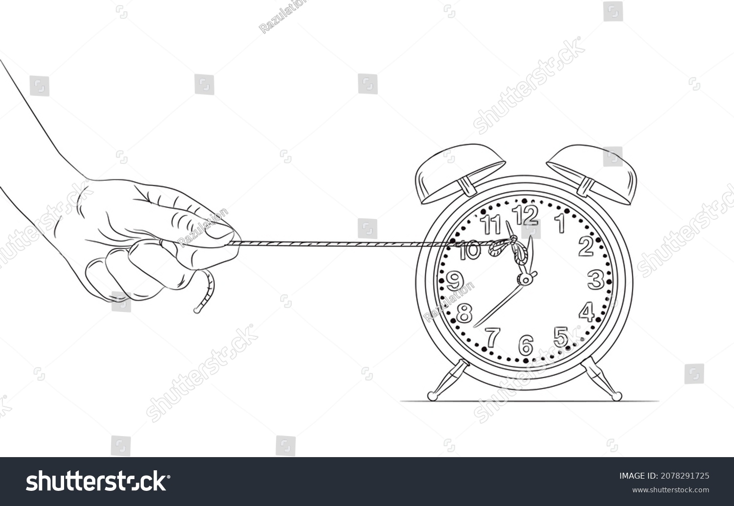 Stop Time concept. Stoping the time in vector - Royalty Free Stock ...