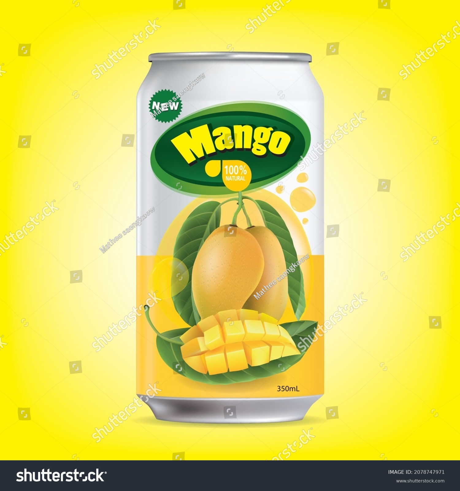 Mango juice packaging design.illustration vector - Royalty Free Stock ...
