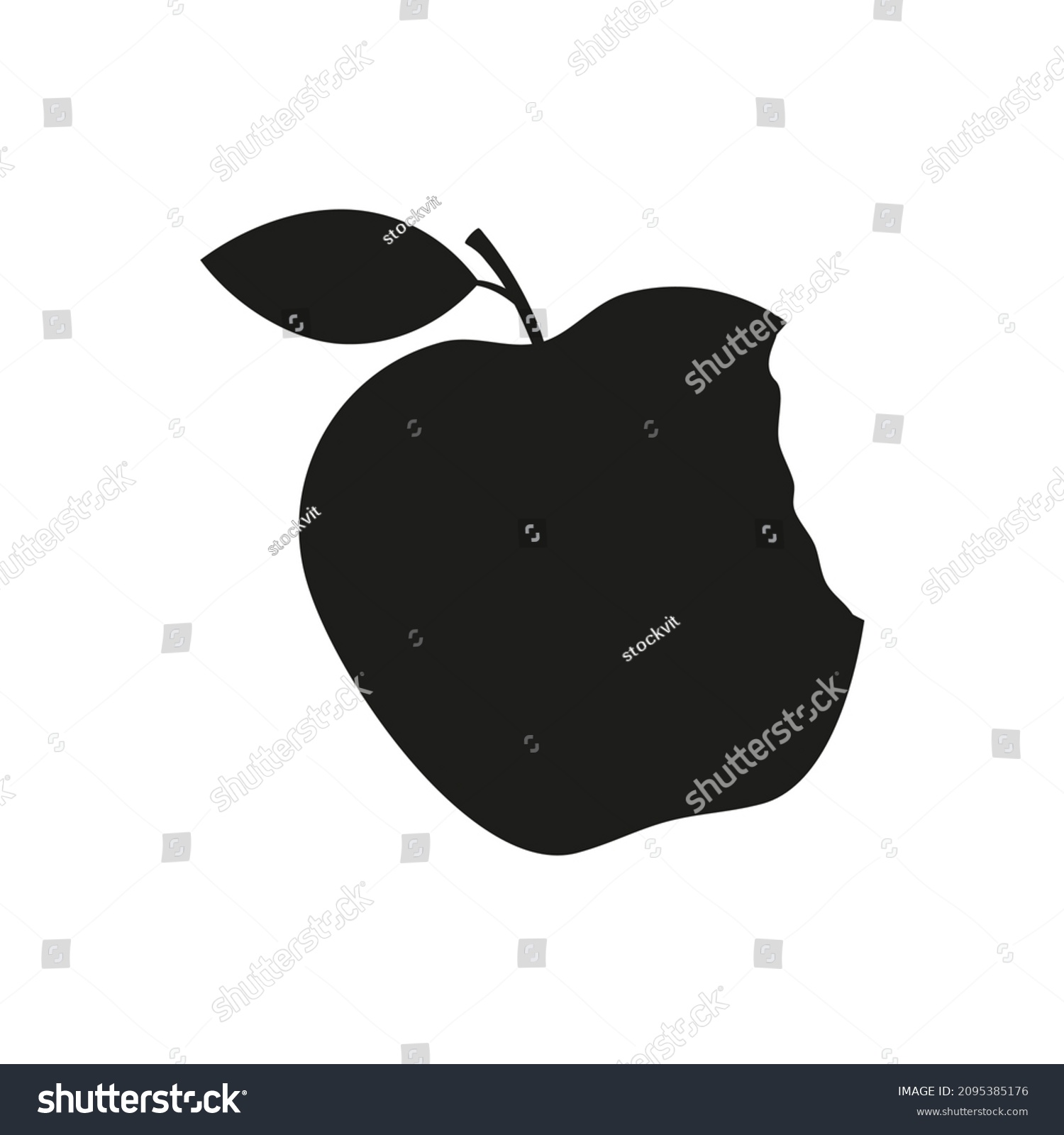 Bitten apple silhouette black icon. Bite apple - Royalty Free Stock ... Bitten apple silhouette black icon. Bite apple - Royalty Free Stock ...