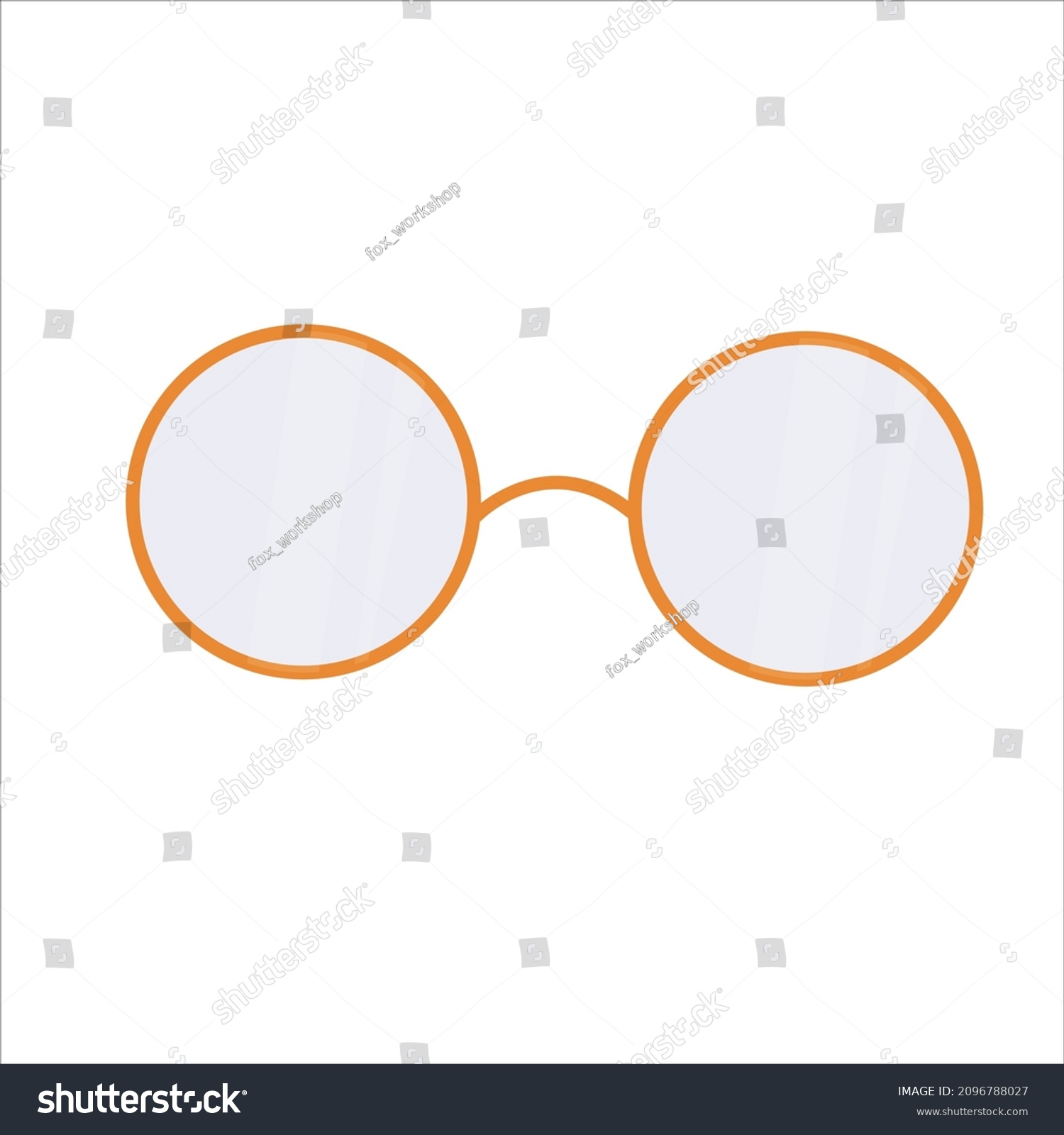 Horn Rimmed Glasses Foods In A Cartoon Style Royalty Free Stock Vector 2096788027