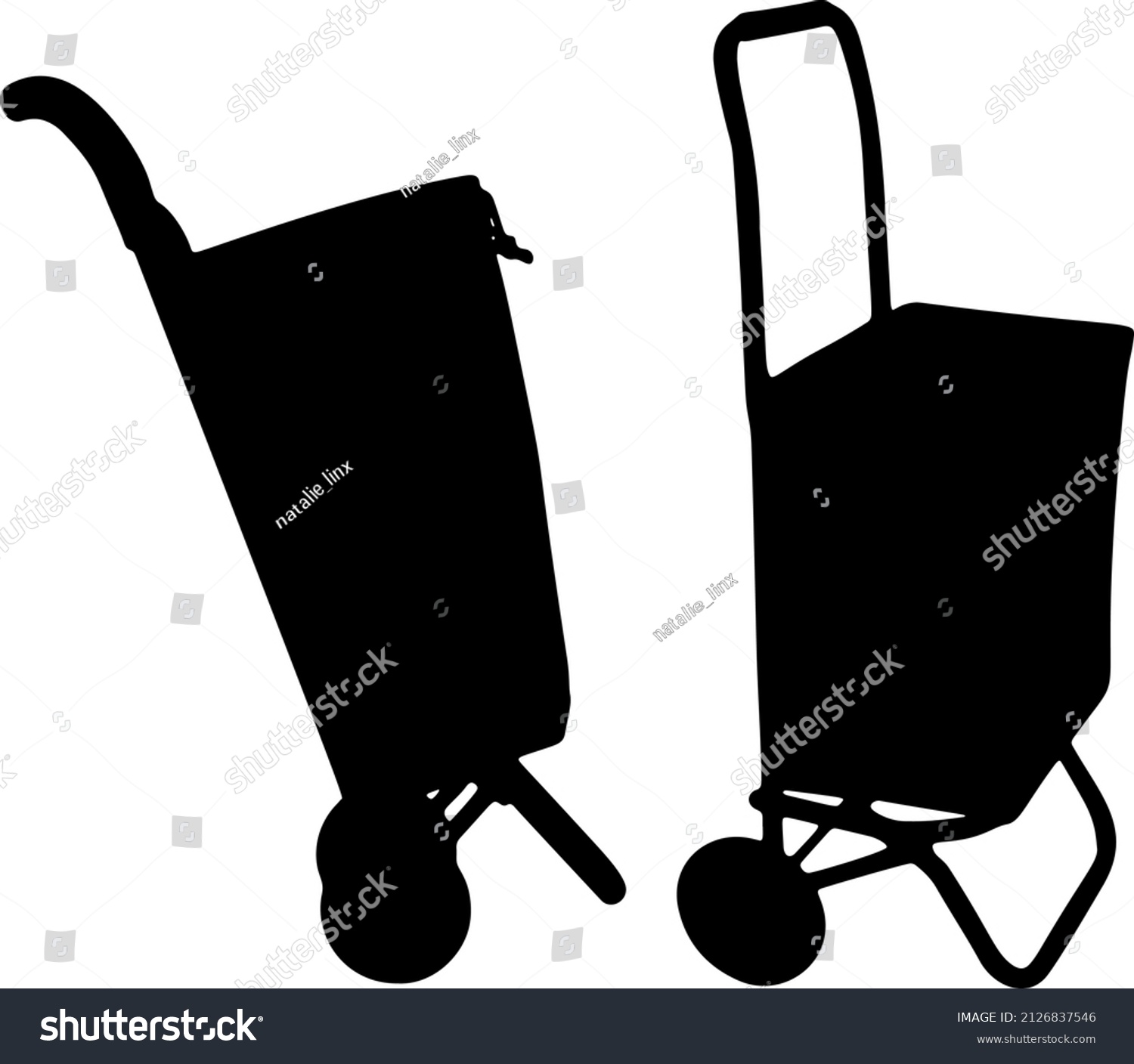 Small carts with wheels. Vector image. - Royalty Free Stock Vector ...