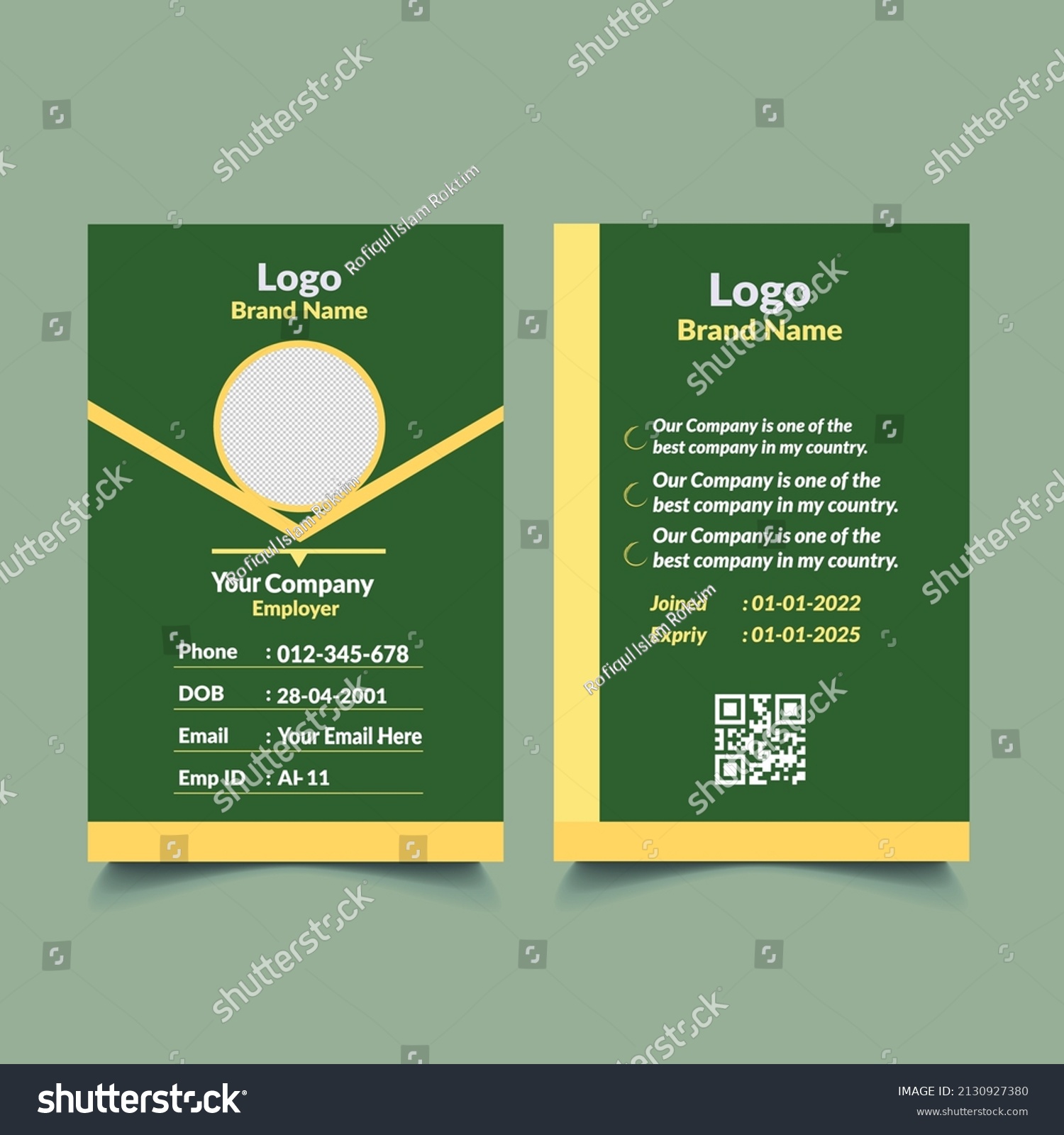 Creative And Unique ID Card Template Design - Royalty Free Stock Vector ...