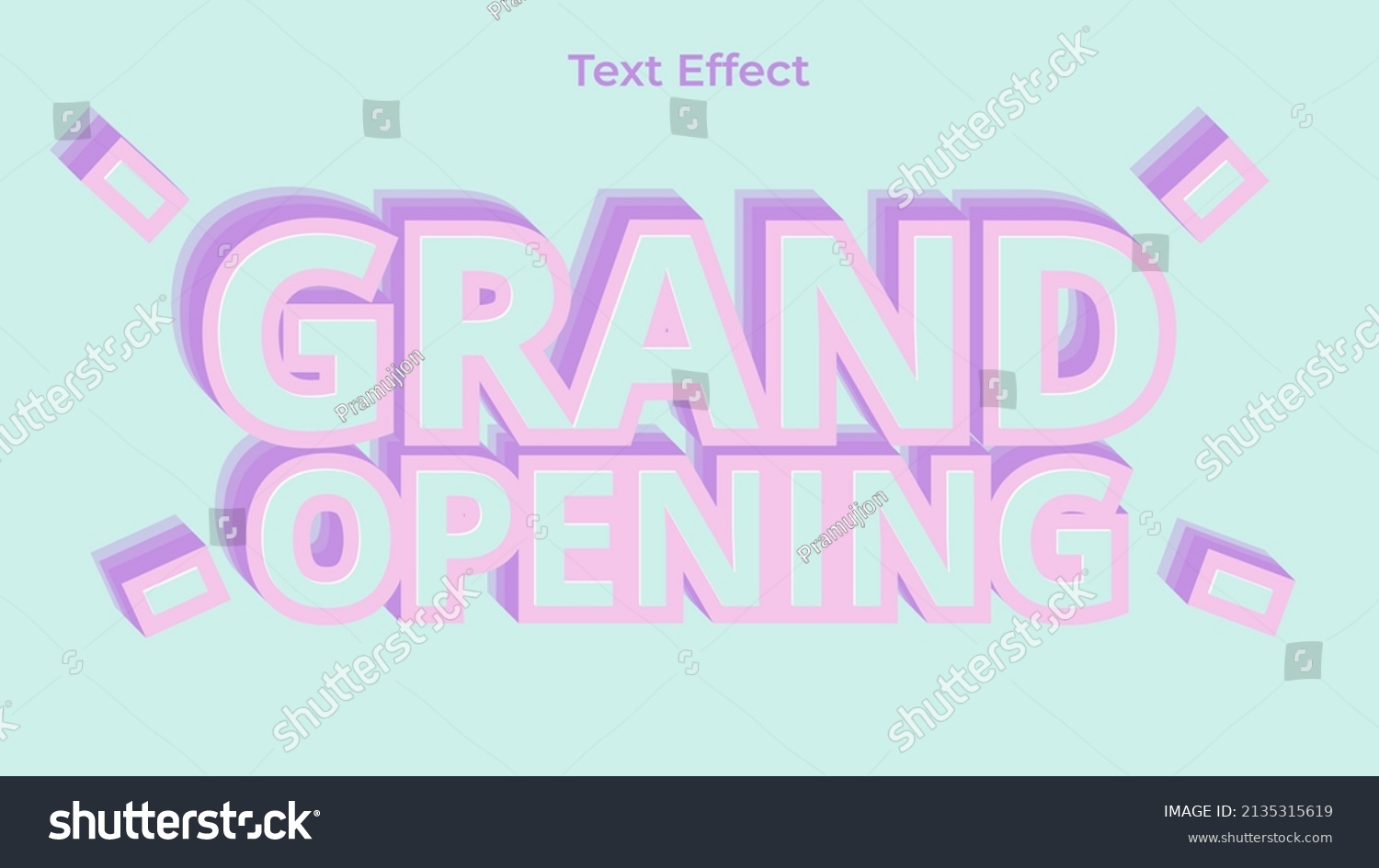light color grand opening text effect - Royalty Free Stock Vector ...