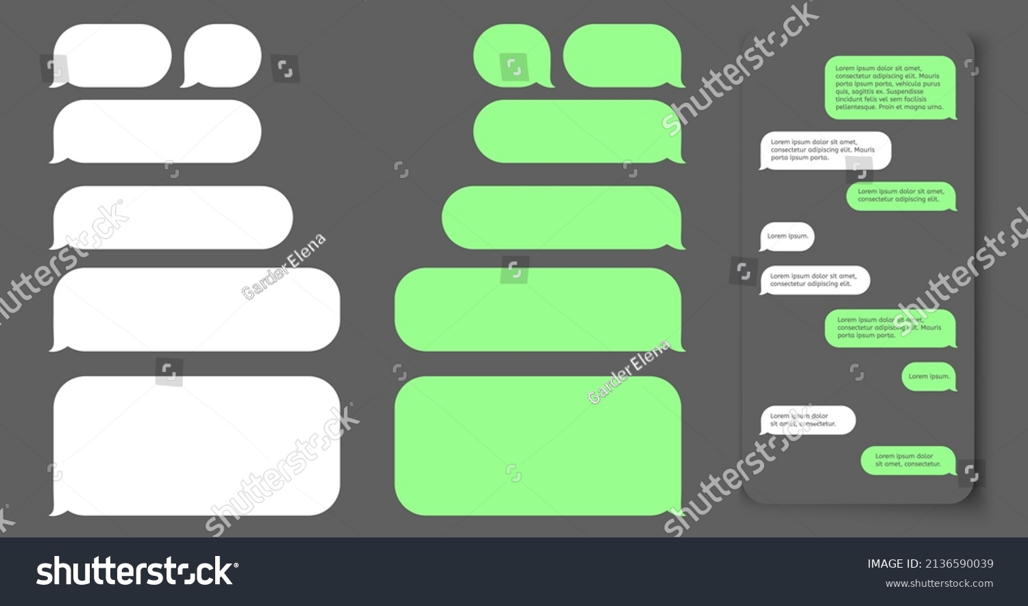 Chat Text Box Empty Messages Template Vector Royalty Free Stock