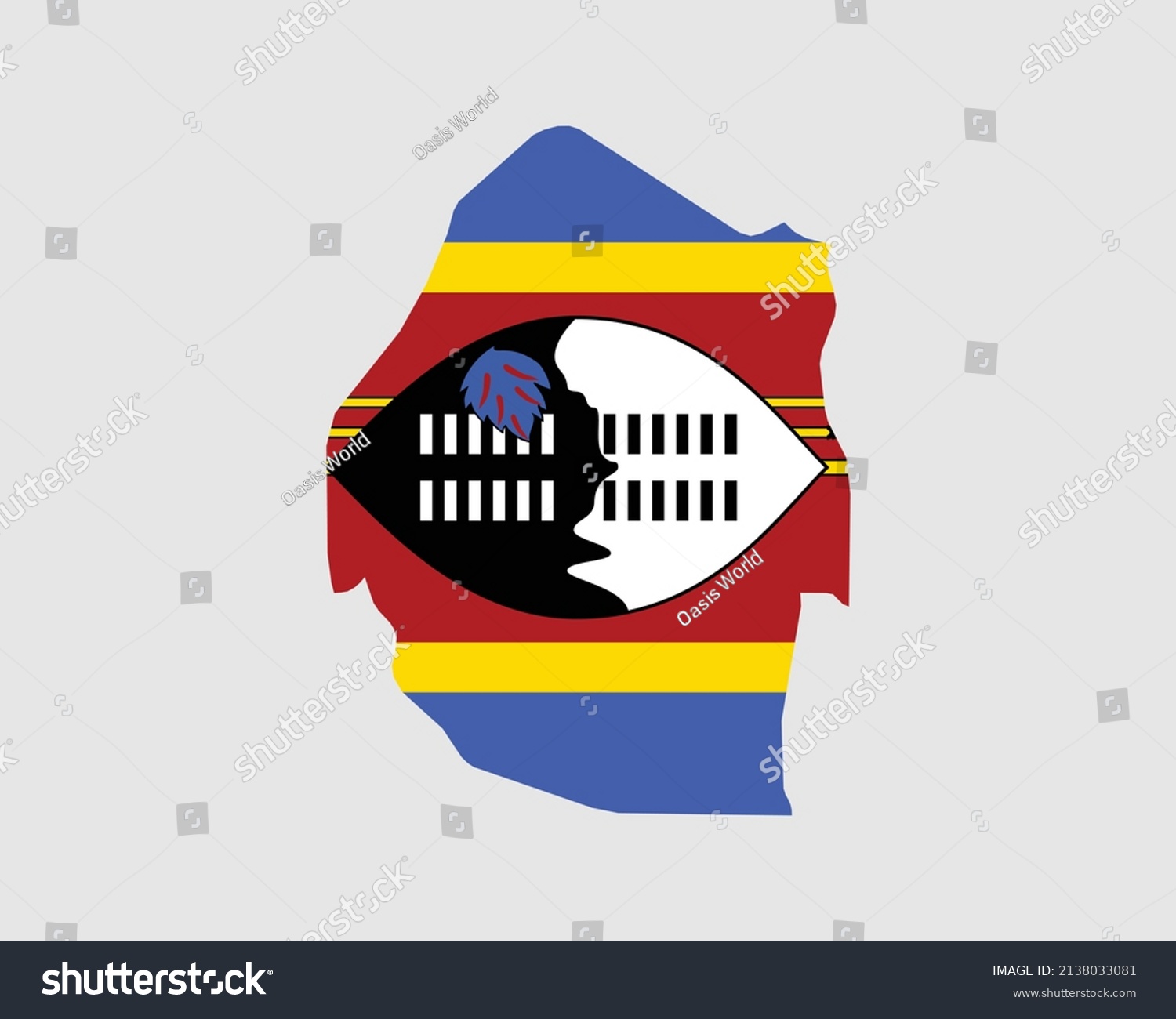 Eswatini Swaziland Flag Map Map Of The Kingdom Royalty Free Stock