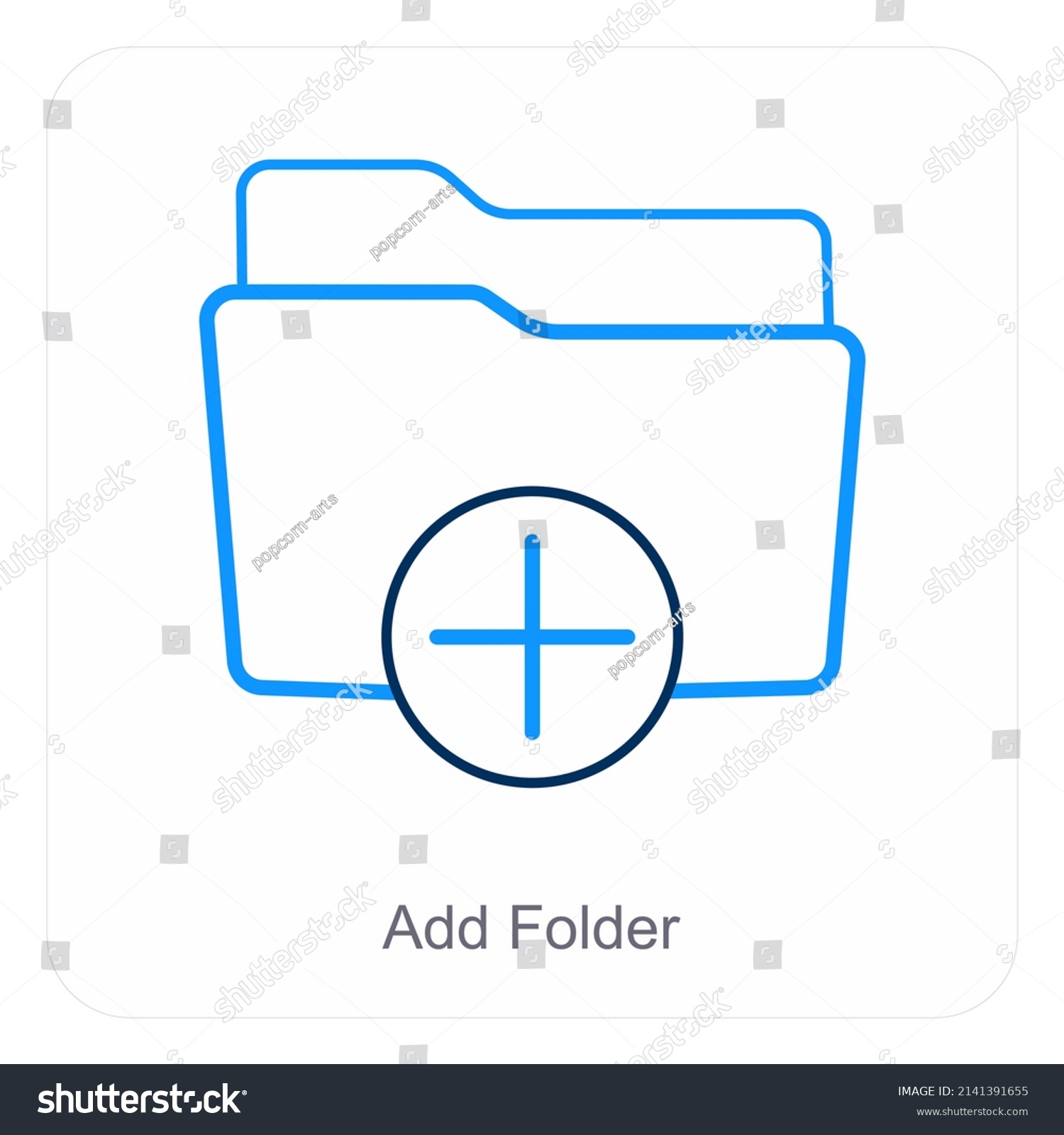 Add Folder And Create Folder Icon Concept - Royalty Free Stock Vector ... Add Folder And Create Folder Icon Concept - Royalty Free Stock Vector ...
